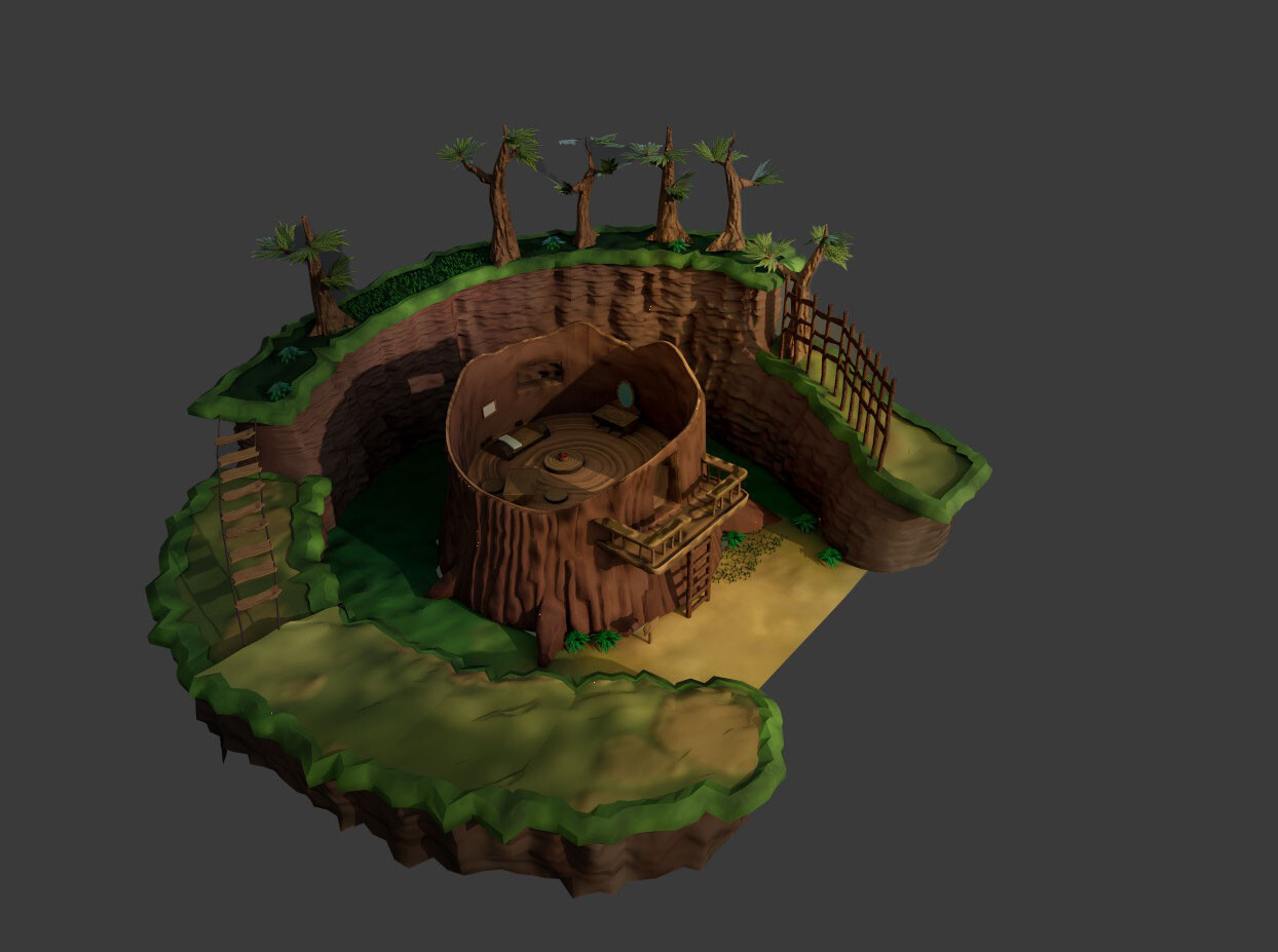 ArtStation - Diorama Zelda: Link's House Kokiri Village