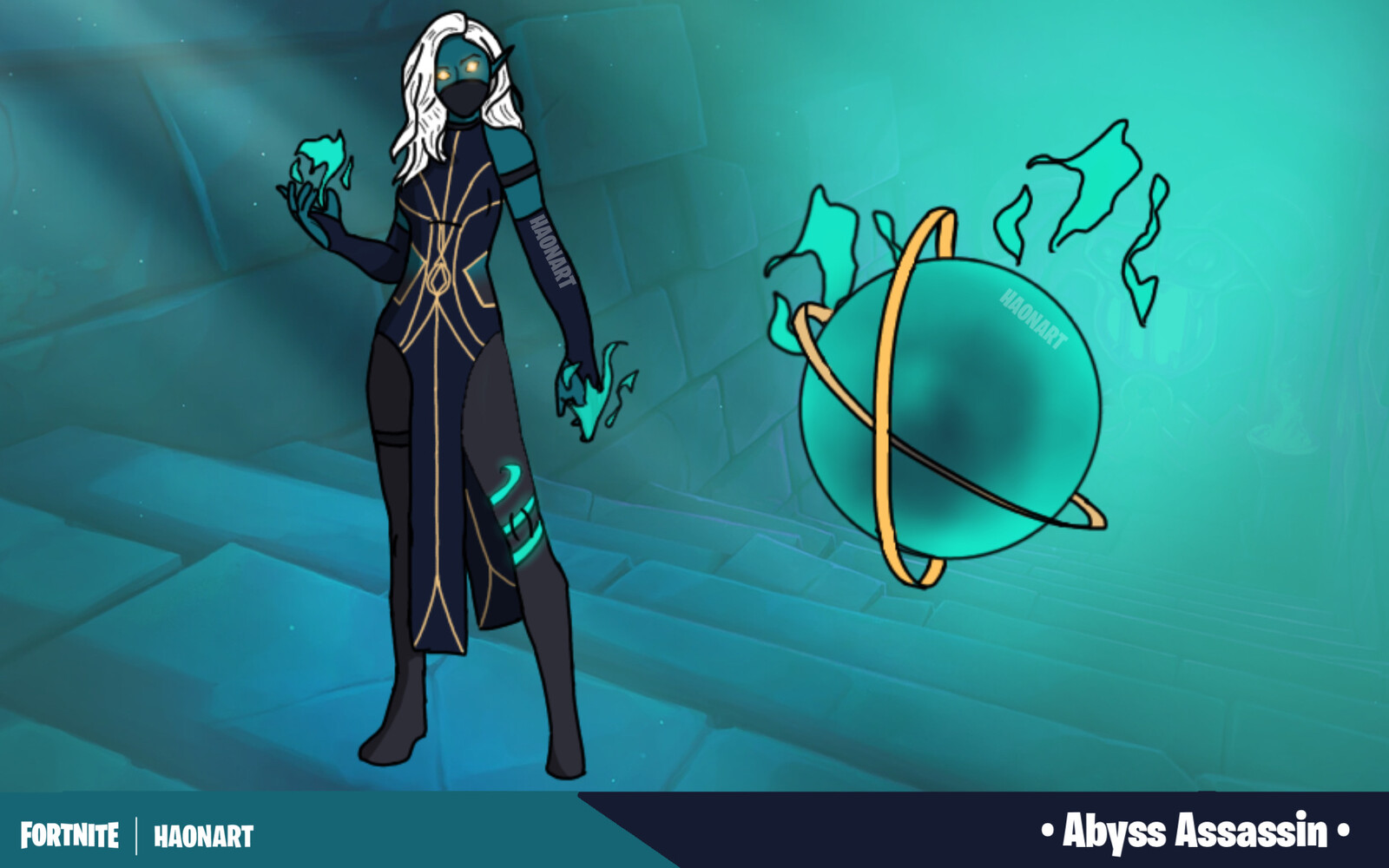 HaonArt - Fortnite Skin set Concept | Abyss Kingdom set