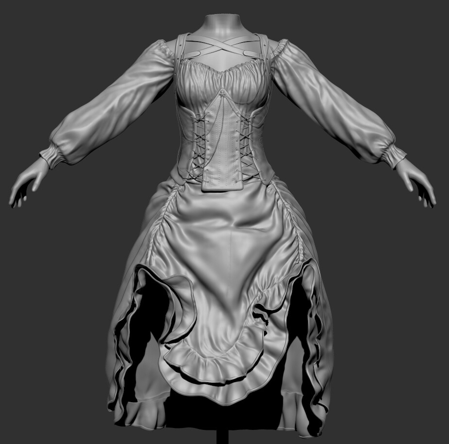ArtStation - Corset - Cloth Study.