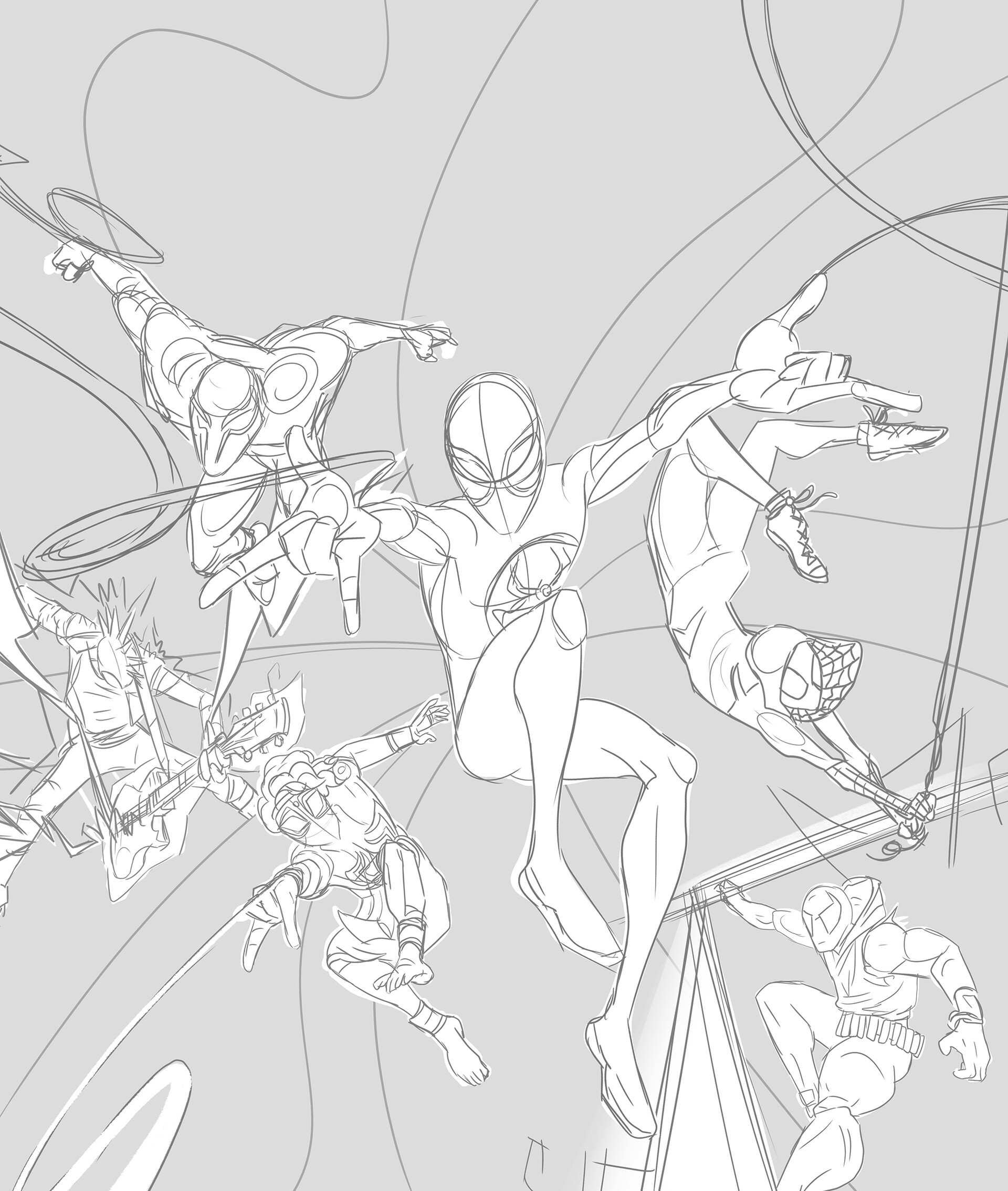 coloring pages spiderman across the spider verse