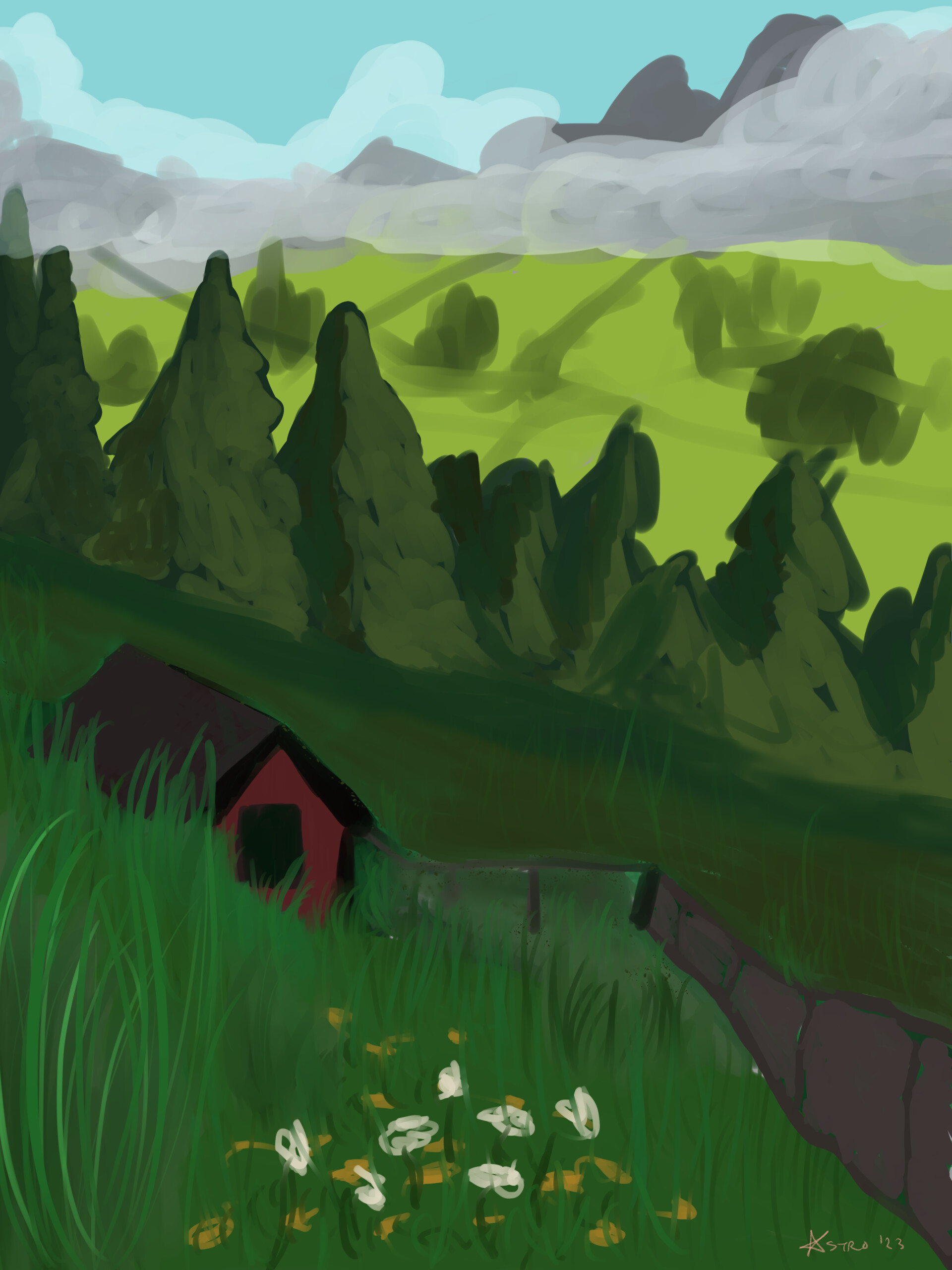 ArtStation - Fields - Concept Sketch