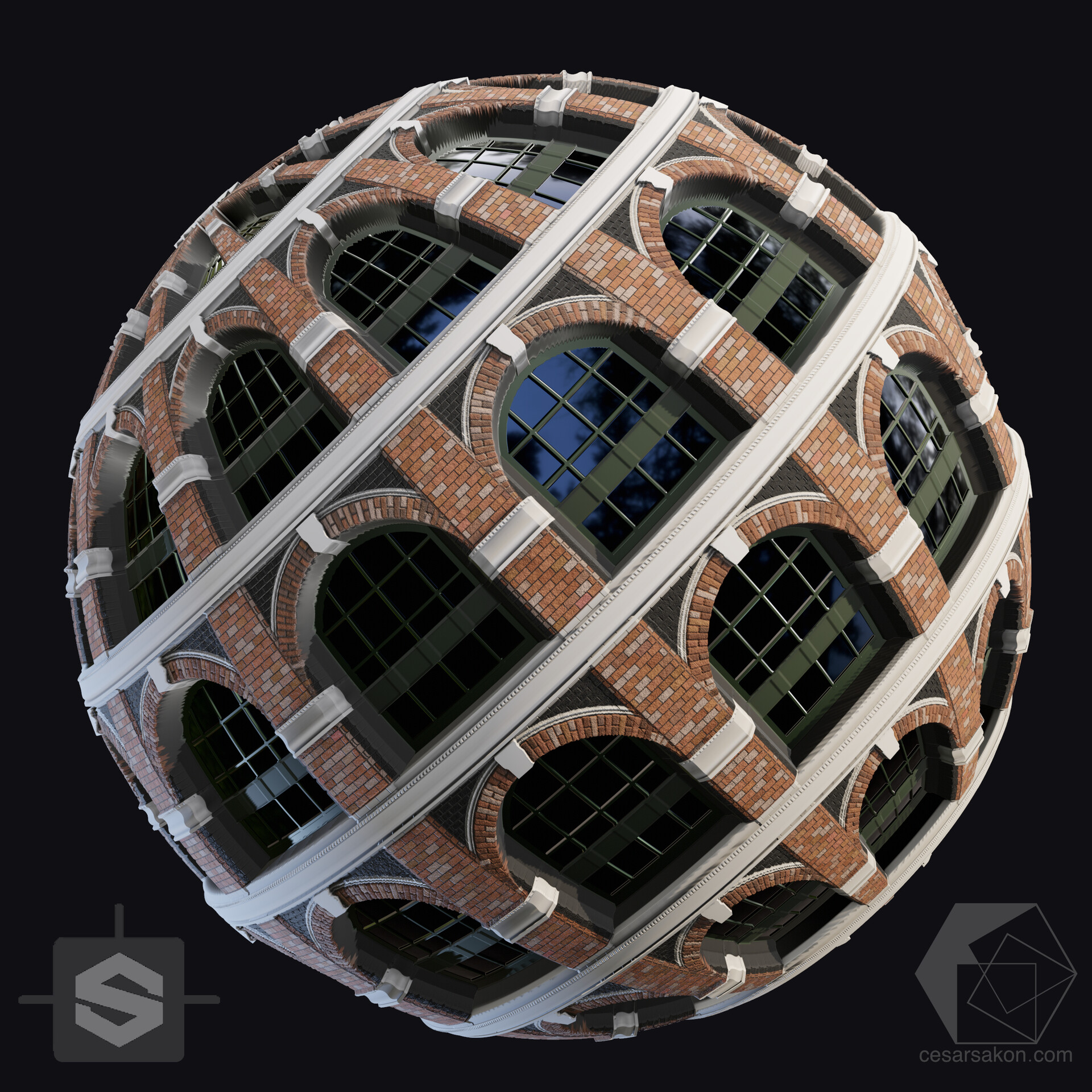 building facade pbr texture