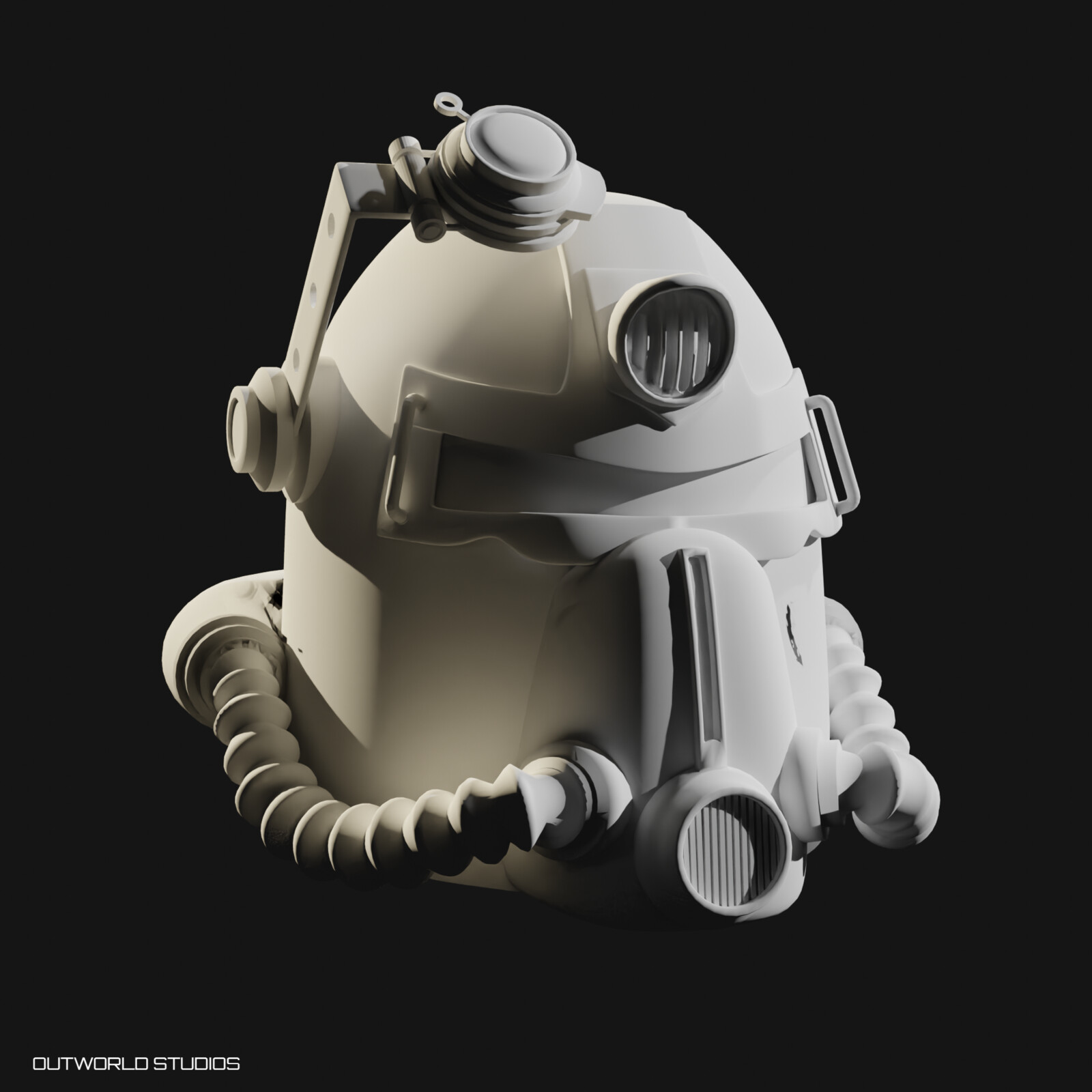 Outworld Studios - Fallout: T-51B Power Armor Helmet WIP