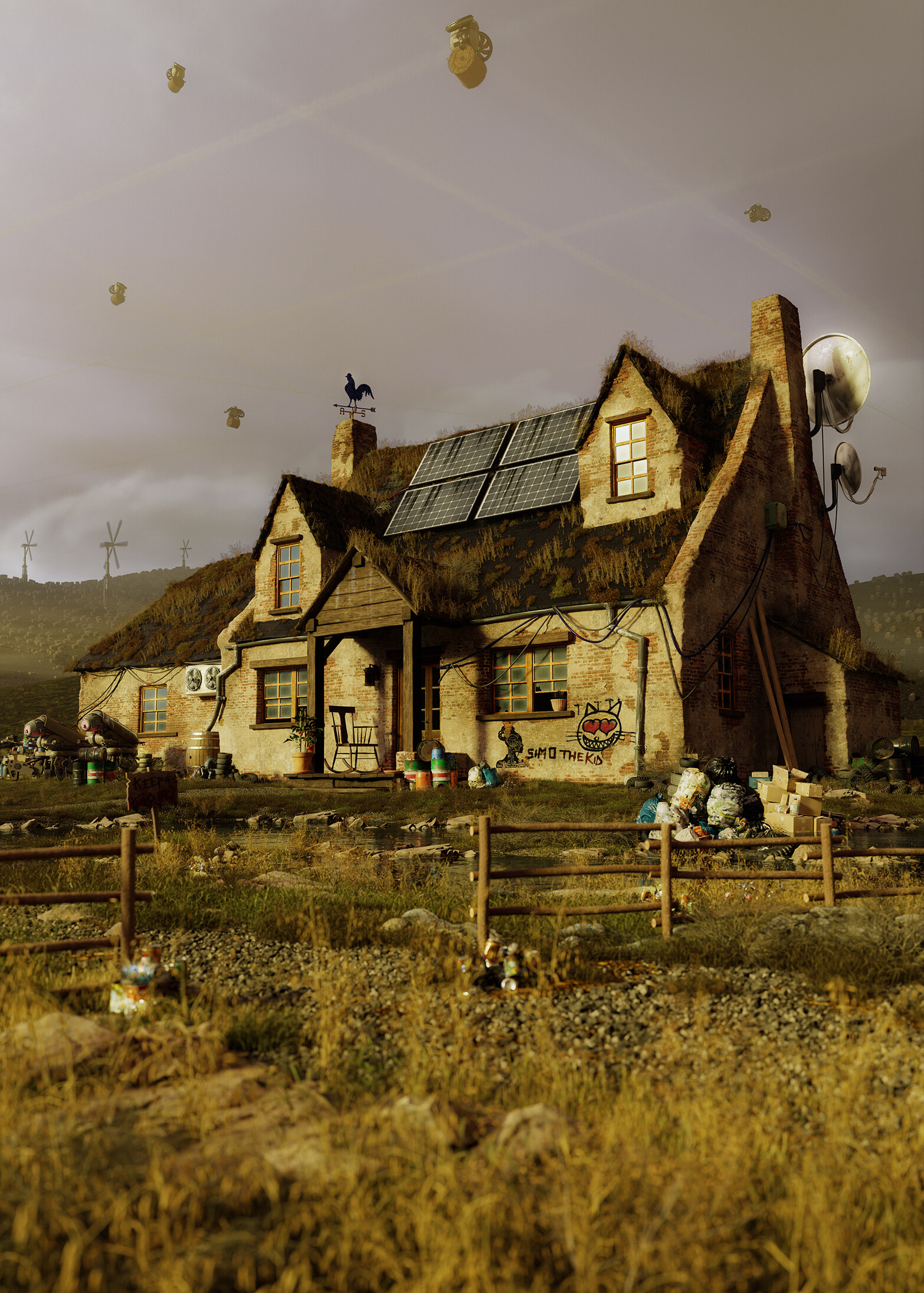 ArtStation - A dystopian farmhouse