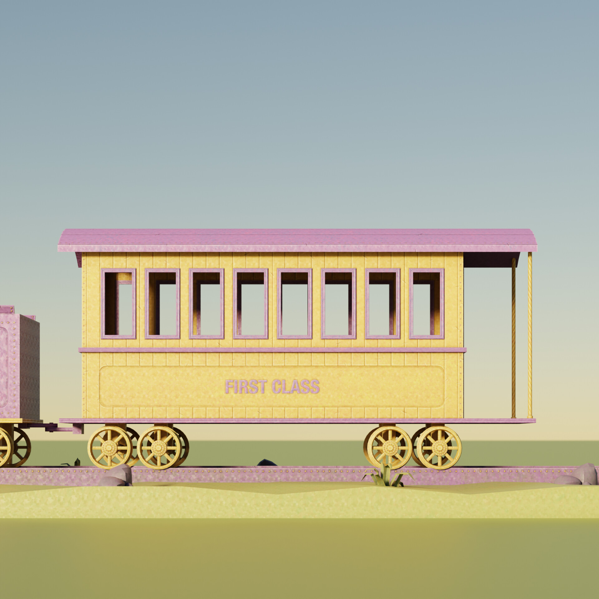 Paula Luciana Rusconi - Low Poly Train