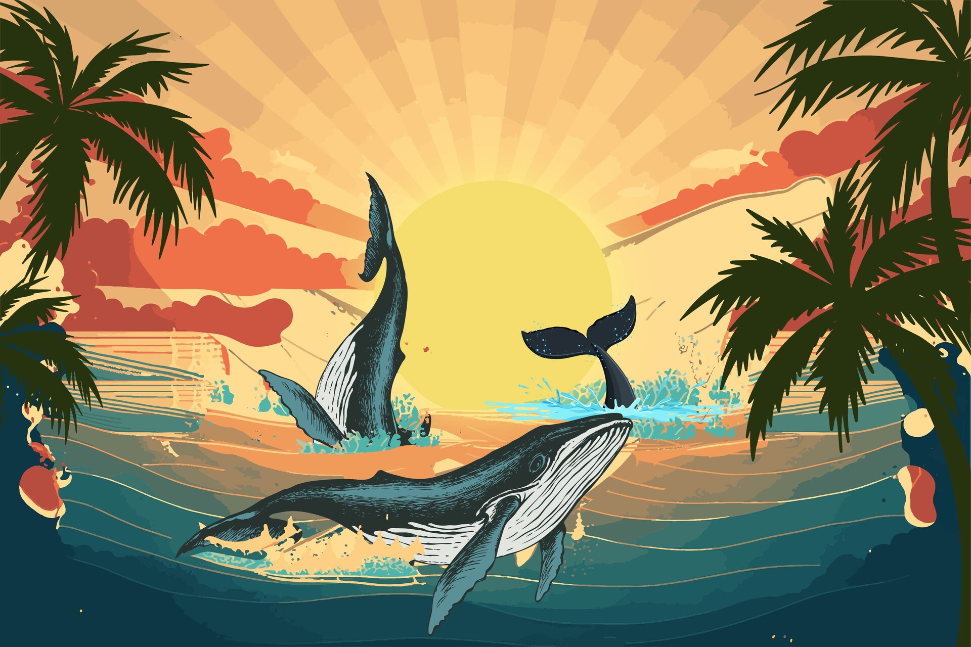 ArtStation - 2D "Whale Artwork" Design