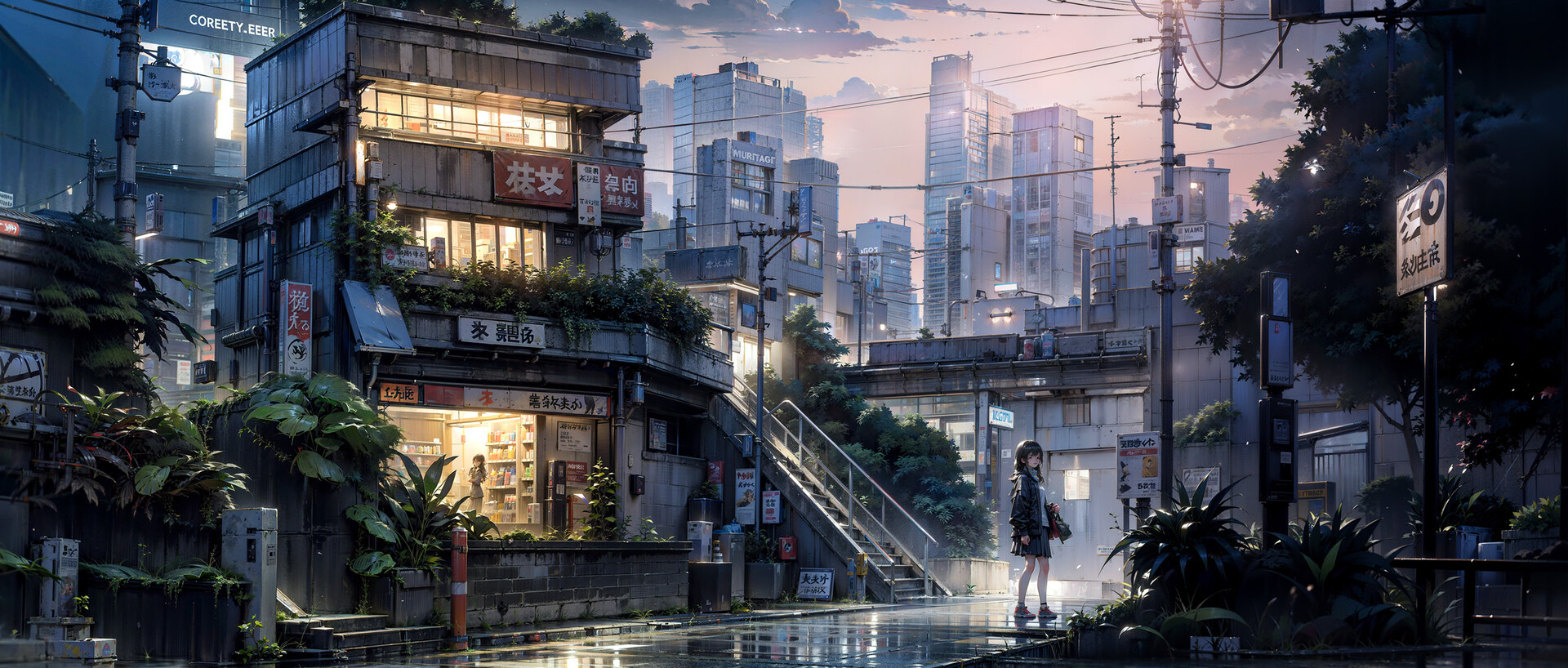 ArtStation - #AIGC street side store