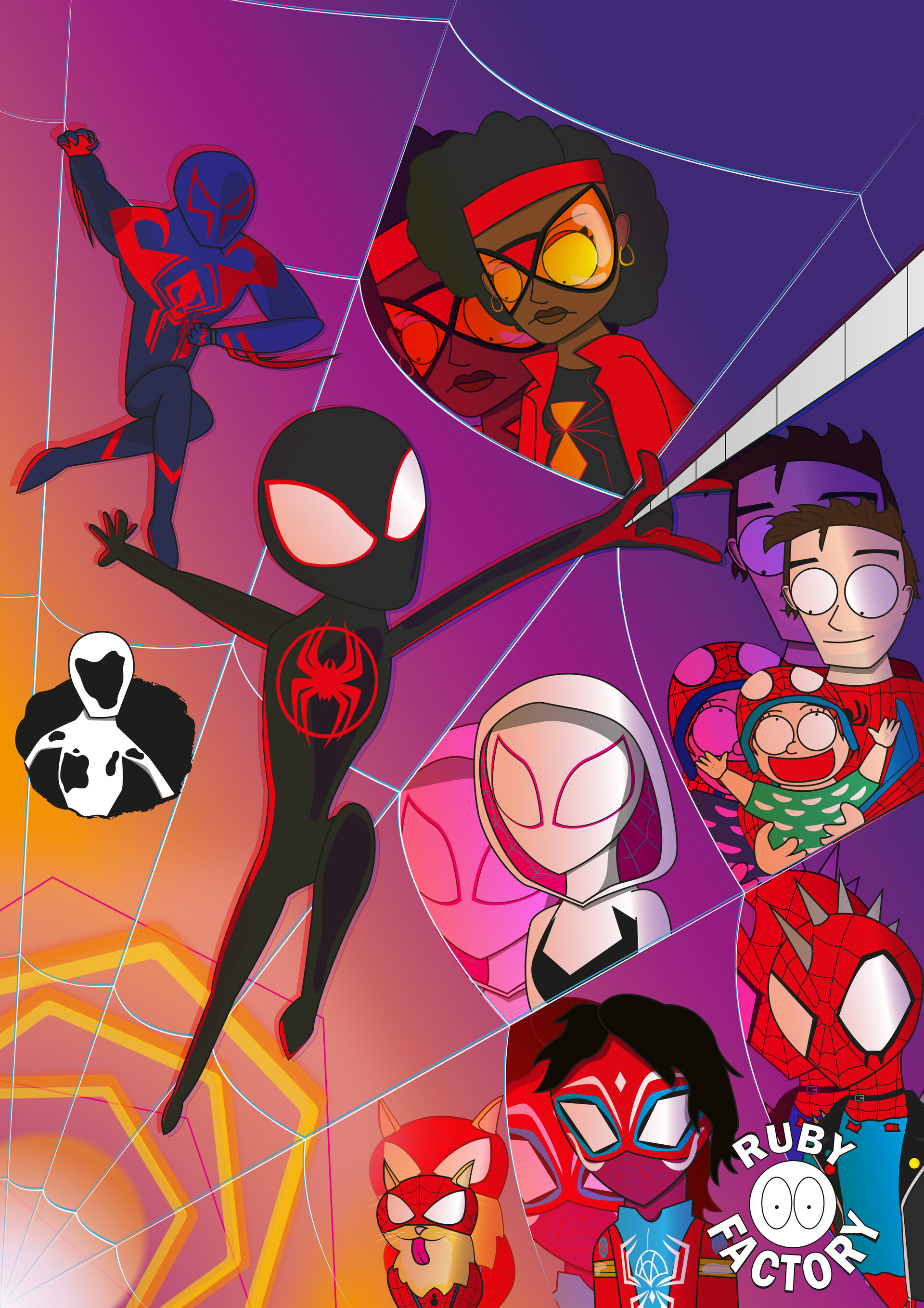 ArtStation - Spiderman across the spider-verse