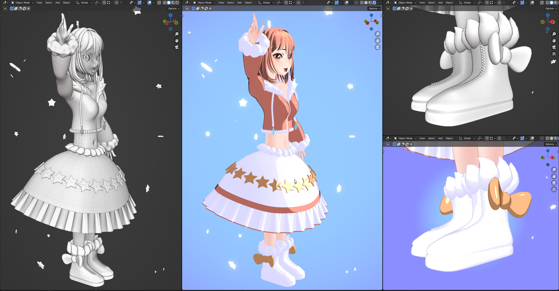 Ayameio - VTuber Model made in Blender #WIP