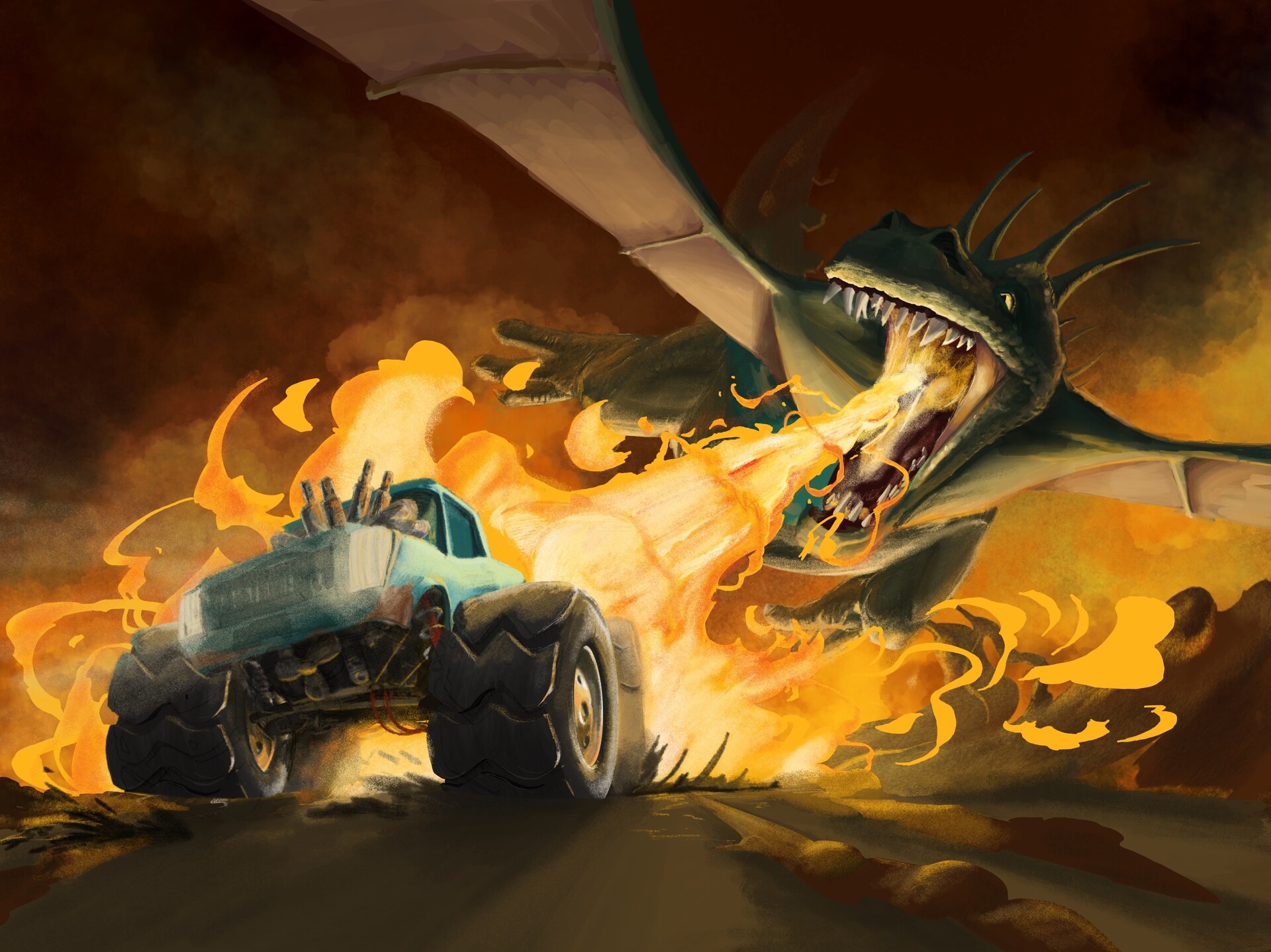 ArtStation - Monsters vs Dragons