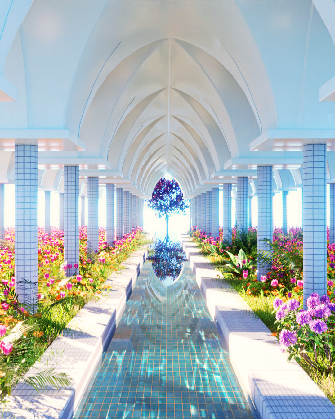 ArtStation - Hallway of Flowers