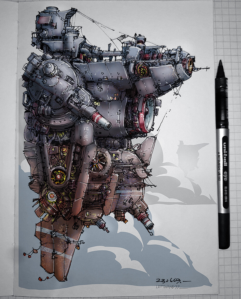 ArtStation - sketchbook+PS 飛行堡壘