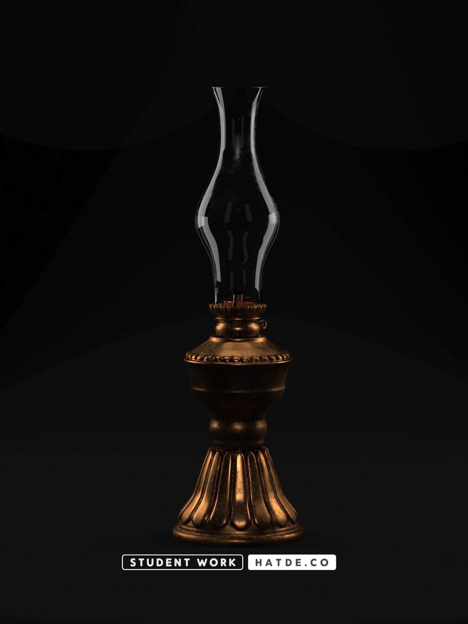 ArtStation - Mayflower Vintage Glass Oil Lamp - Student Work 2019