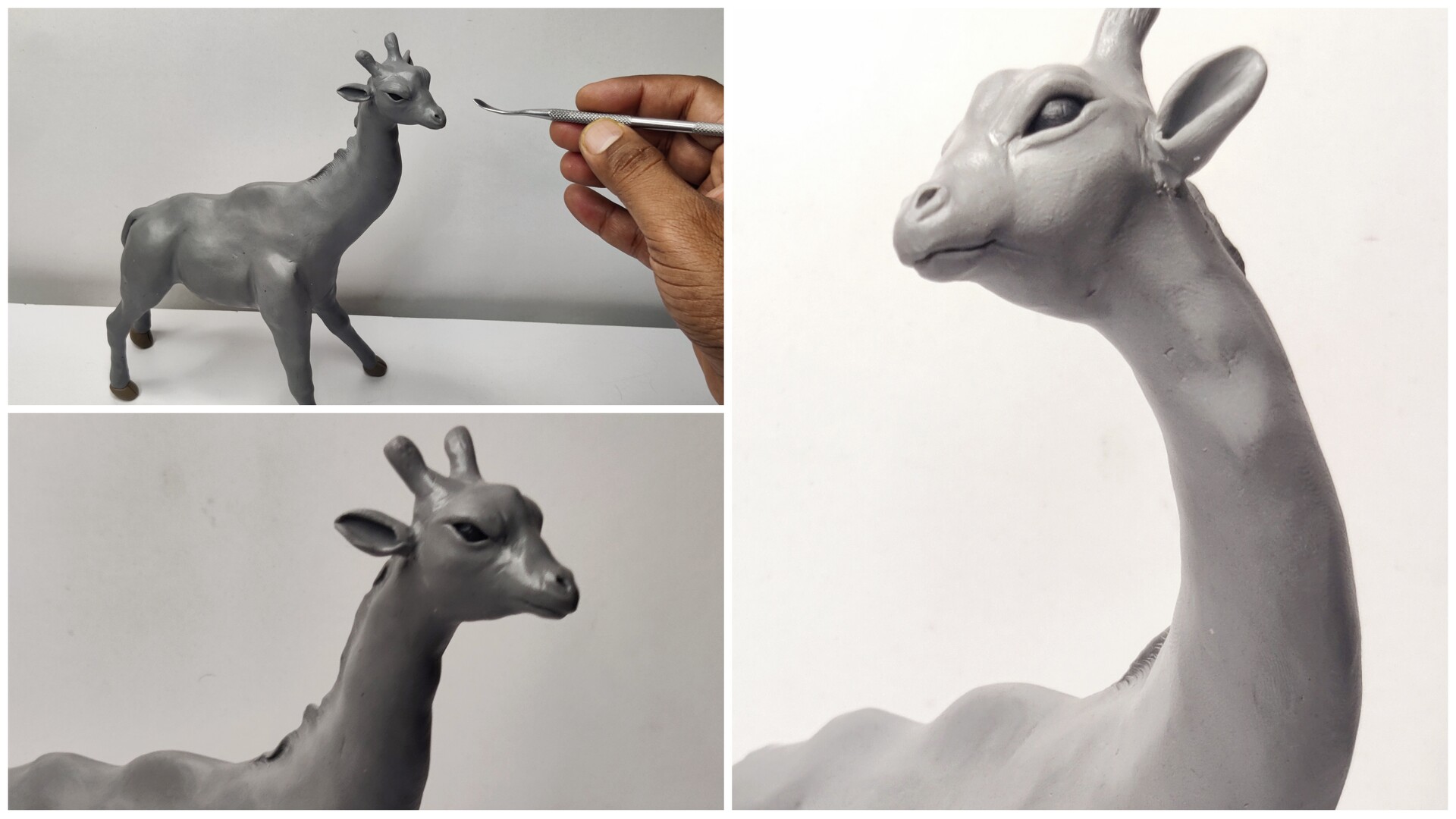 ArtStation - clay giraffe making