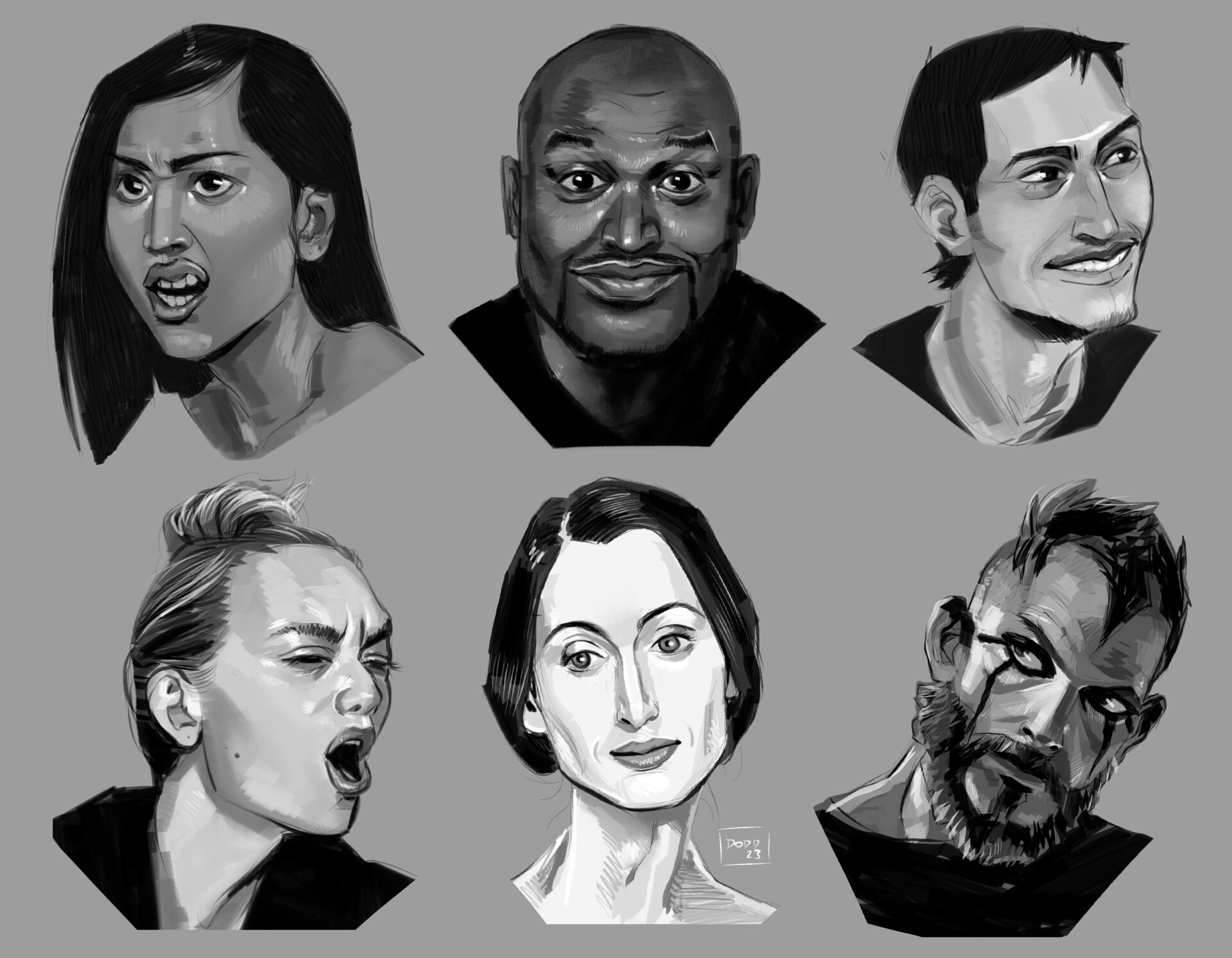 ArtStation - Face/Expression studies