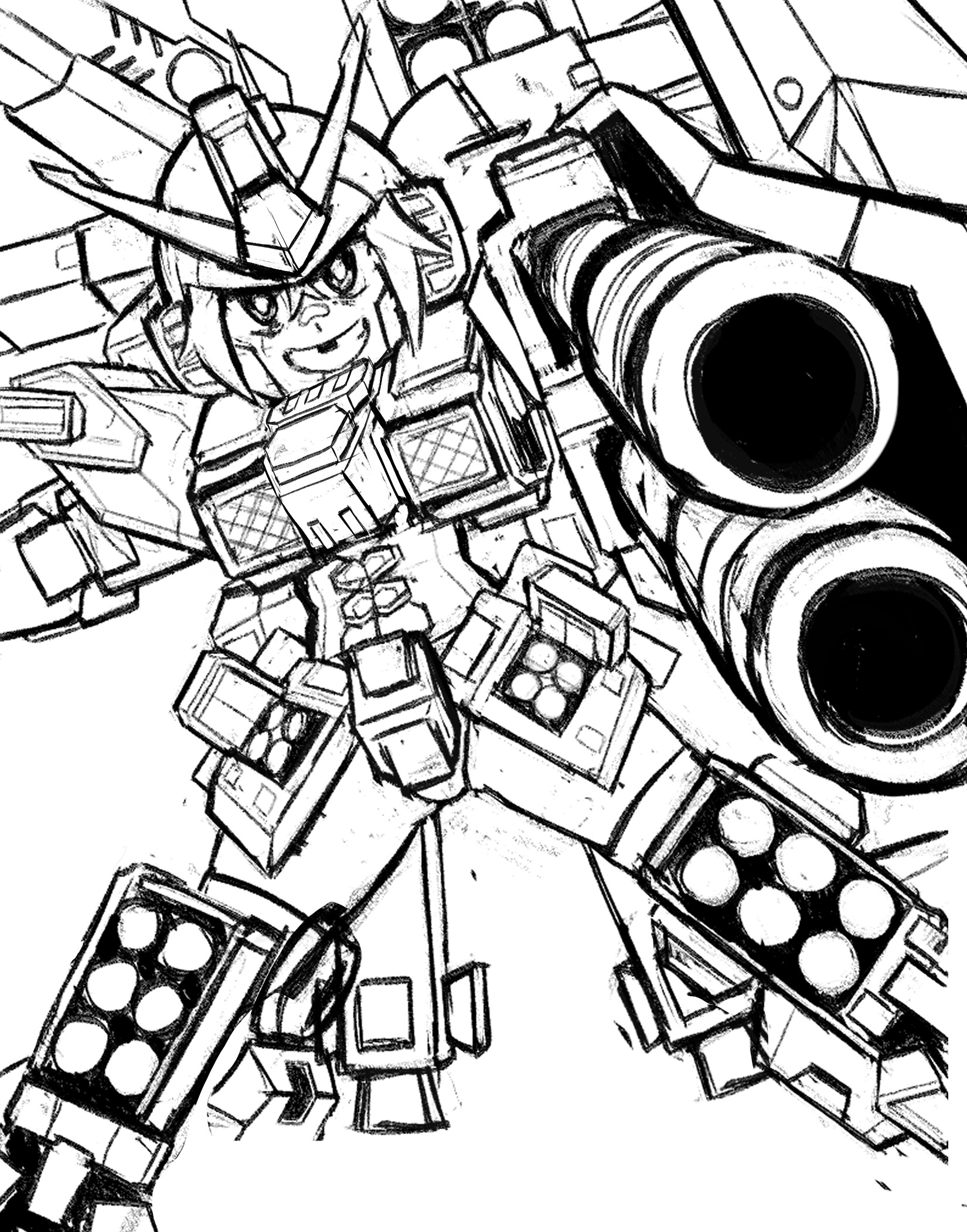 free printable gundam coloring pages