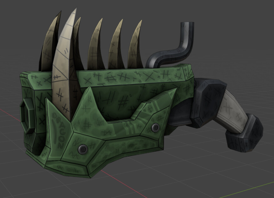 ArtStation - "Dragon Blaster" Stylized Blender Gun