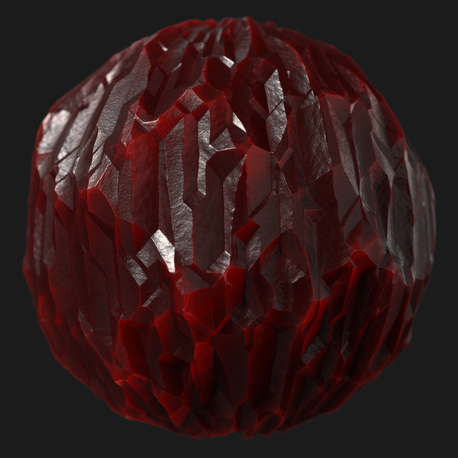 ArtStation - Ruby Raw Crystal PBR material 001