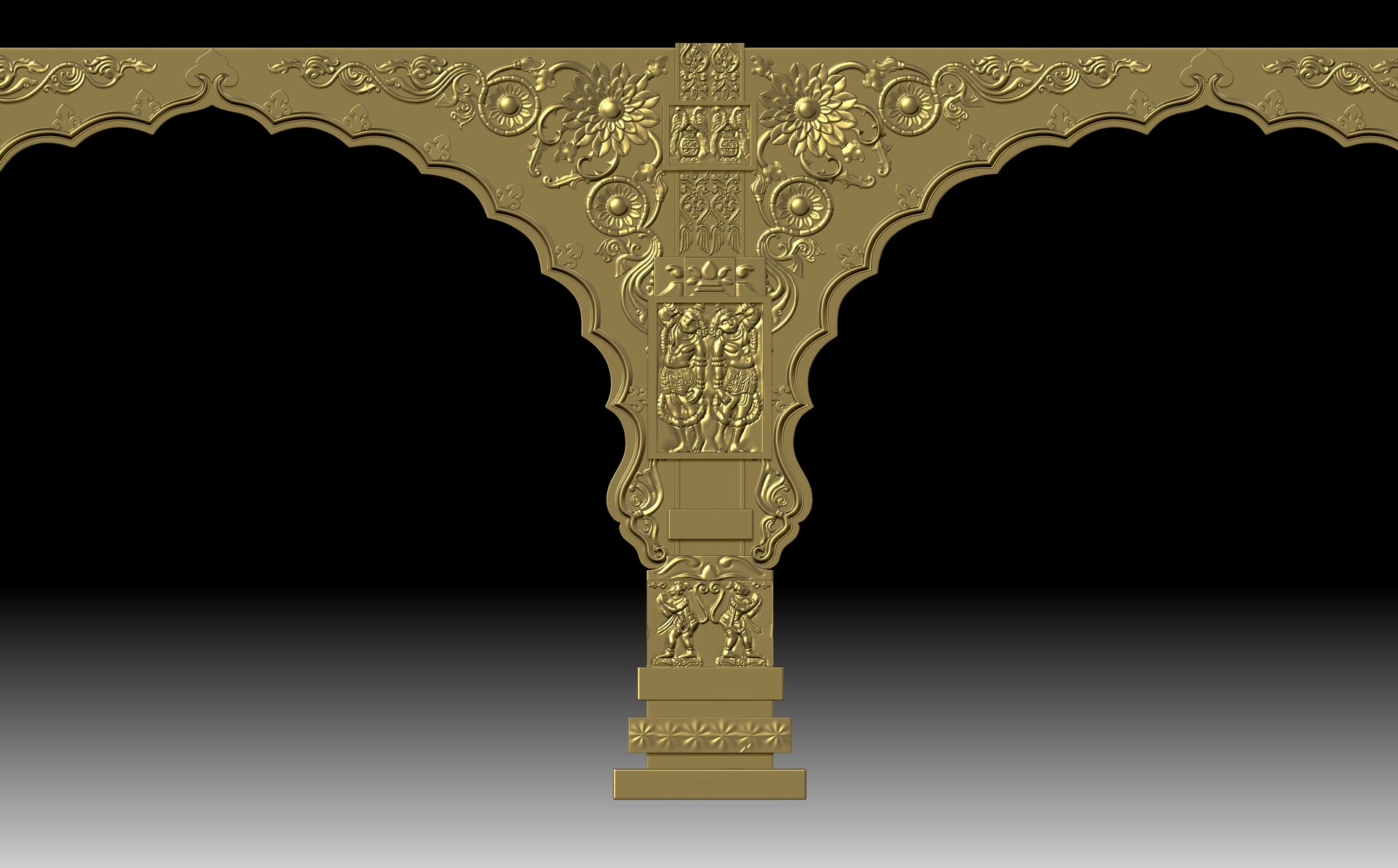 ArtStation - A temple gate for 3d print