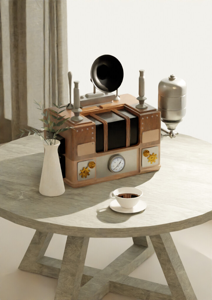 ArtStation - Steampunk Radio Inspired