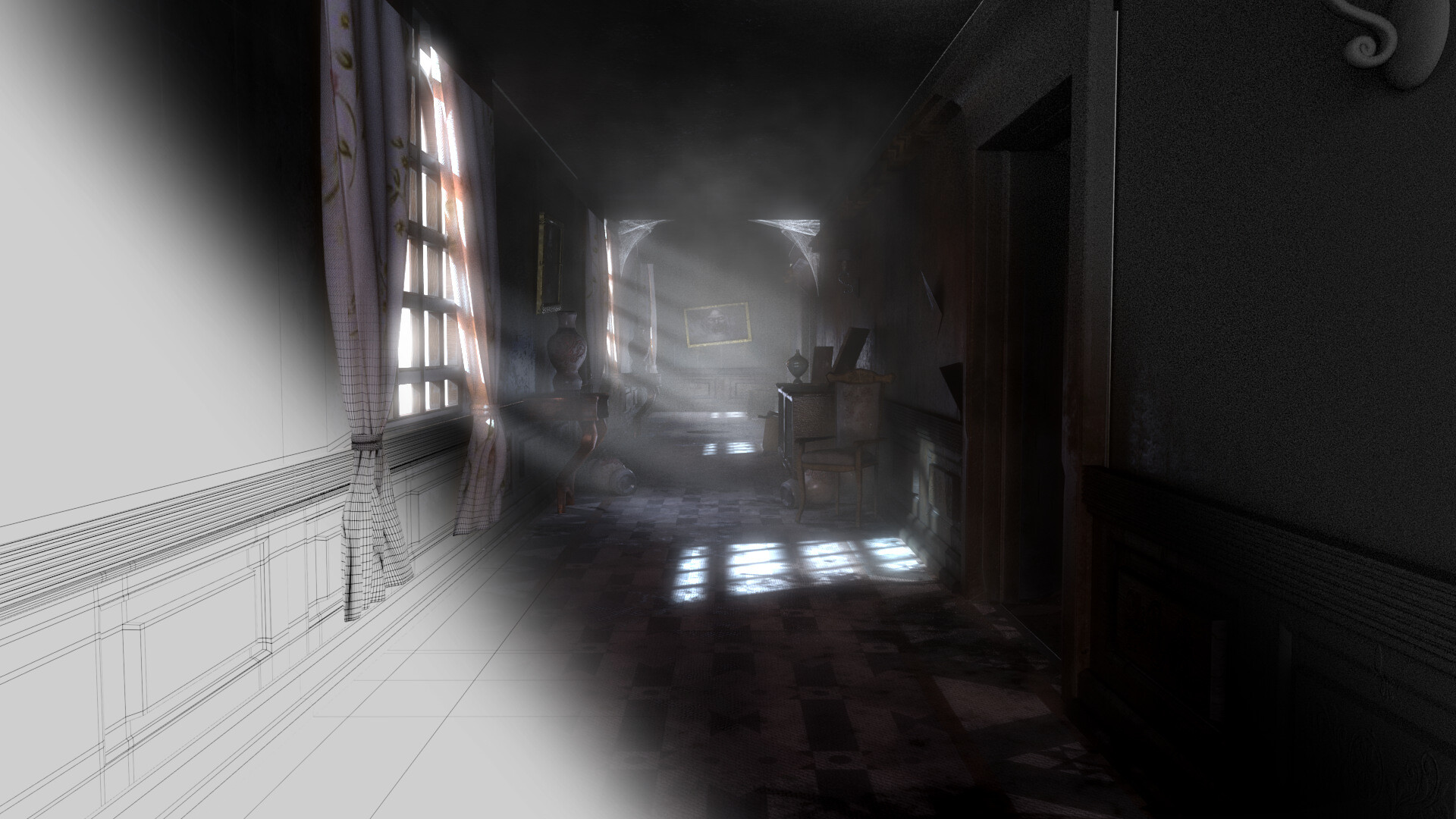 ArtStation - 3D Environment Modeling - Retro Horror Theme