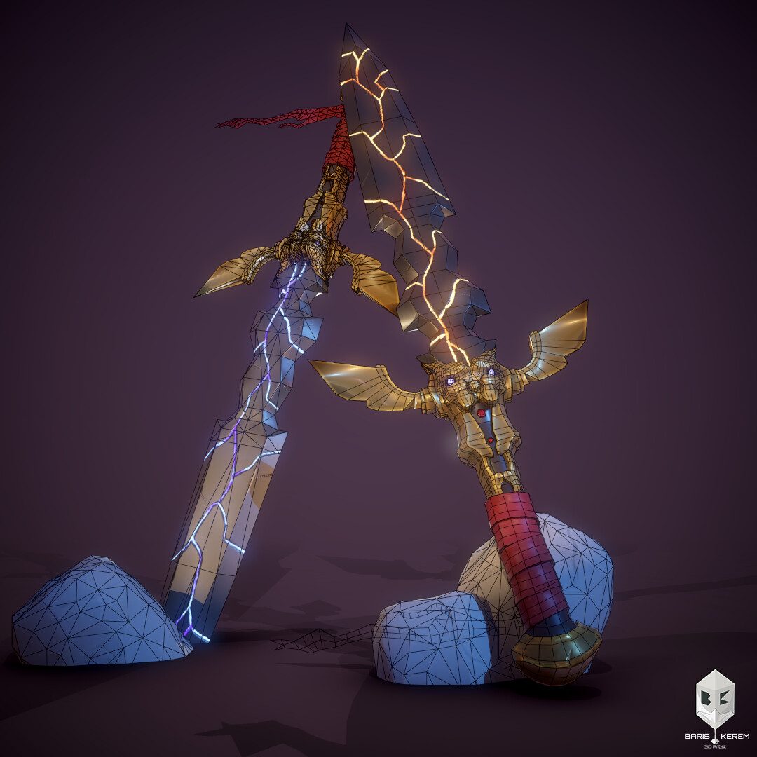 Baris Kerem - Stylized swords