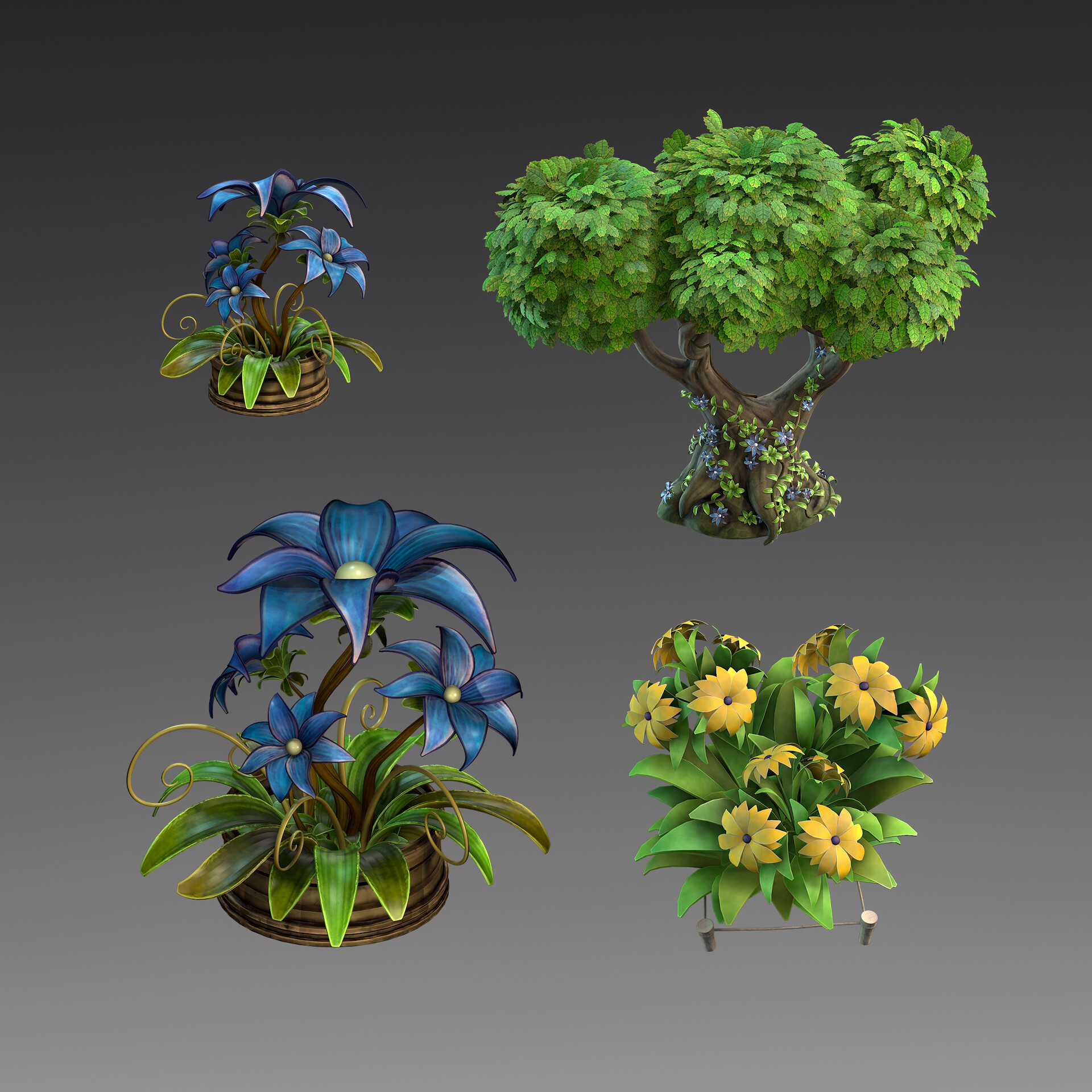 ArtStation - Stylized plants