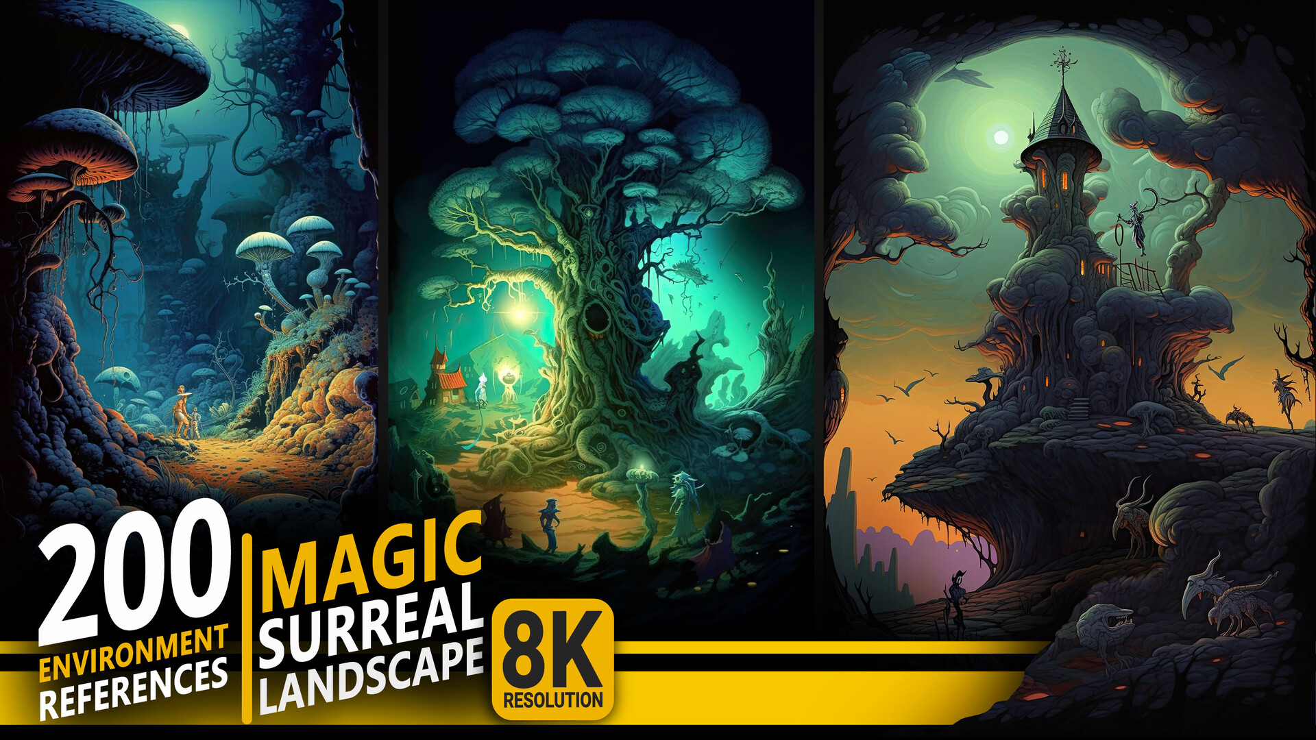 ArtStation - 200 Magic Surreal Landscape - Environment References | 8k Res