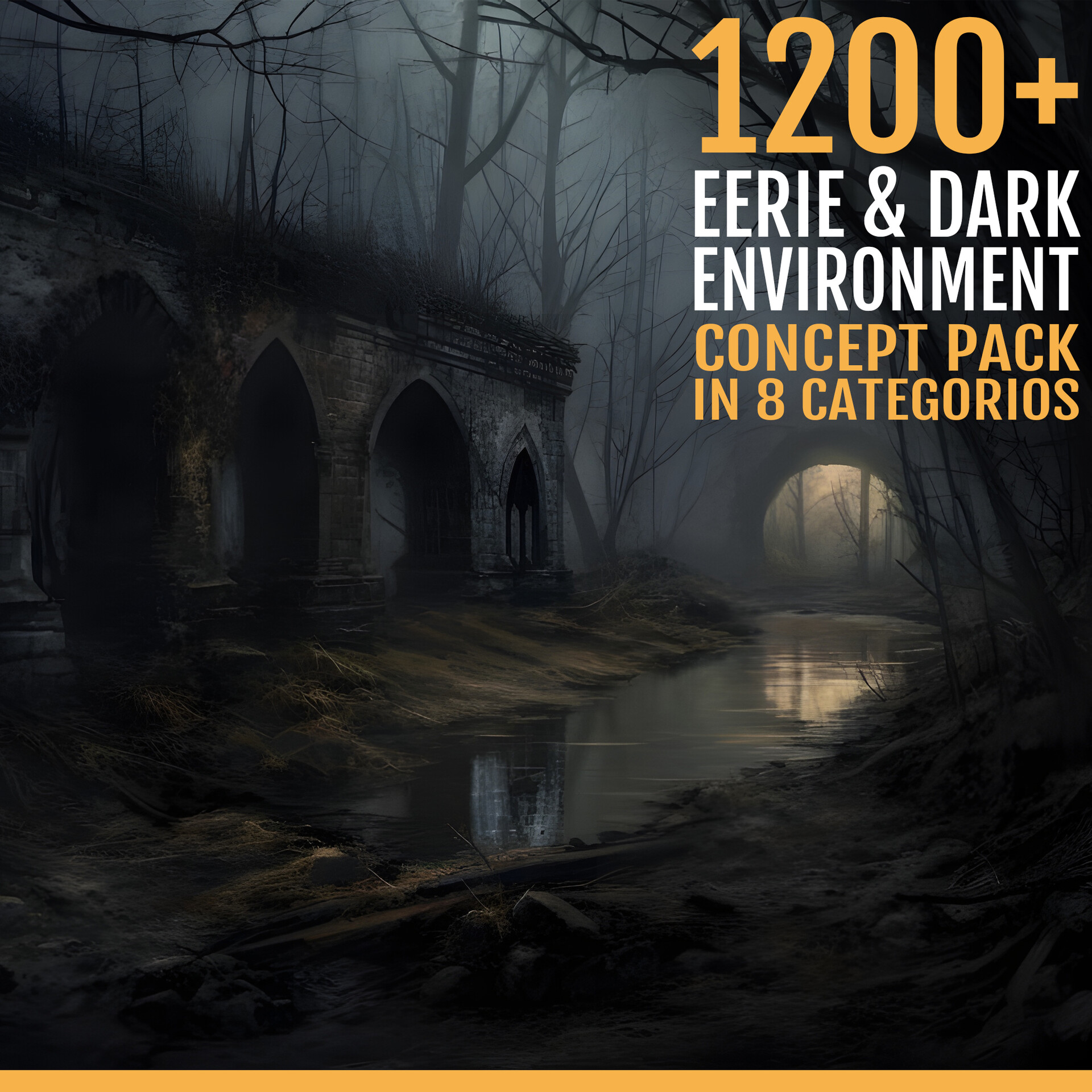ArtStation - 1200+ Eerie and Dark Environment Concept pack in 8 Categories