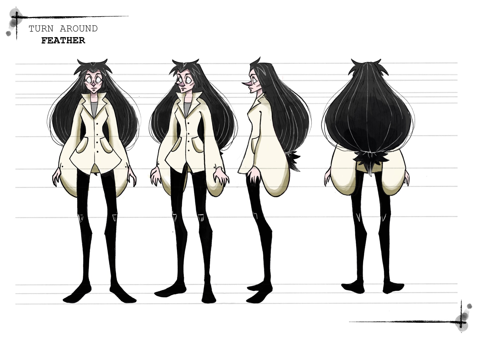 ArtStation - Model sheets "Feather and the bird"