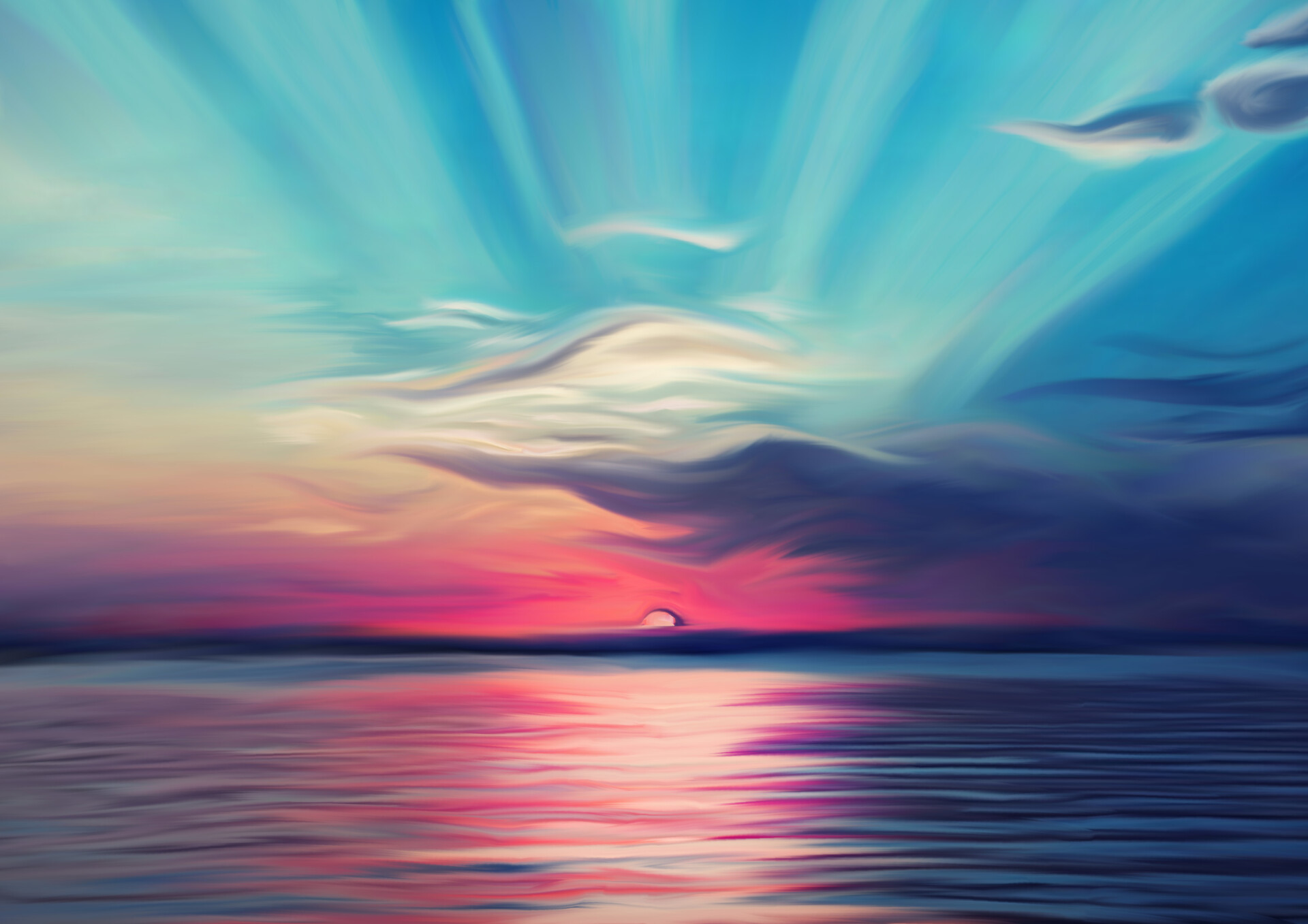 ArtStation - Sunset Landscape