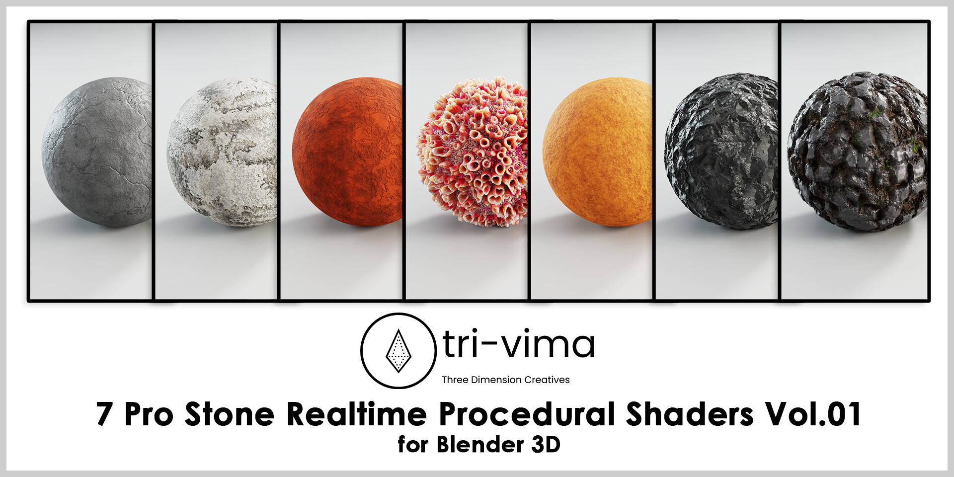 7 Pro Stone Realtime Procedural Shaders Vol01 by tri-vima Creatives ...