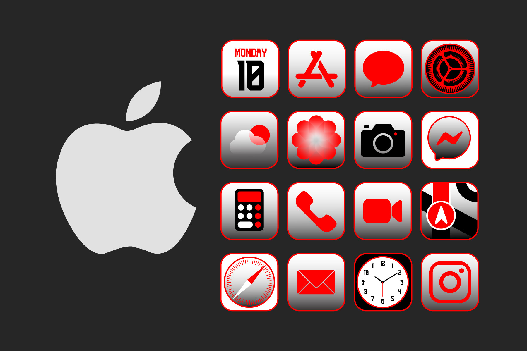 ArtStation - iPhone Apps Red reDesign