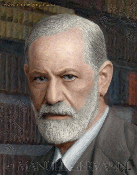ArtStation - Sigmund Freud portrait, detail