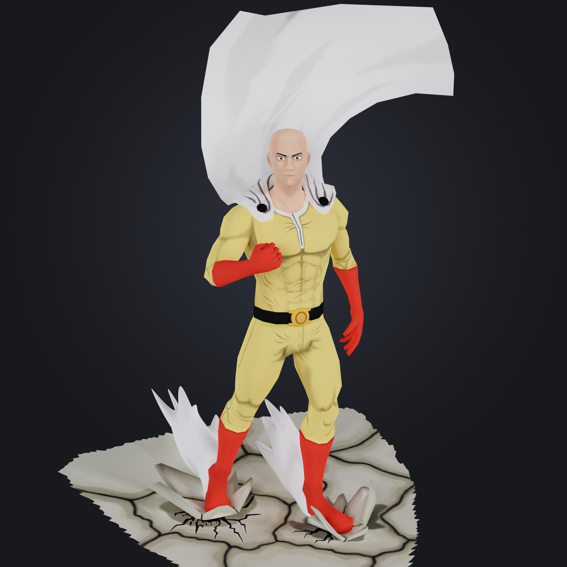 ArtStation - Saitama (OPM) Low poly 3d character model