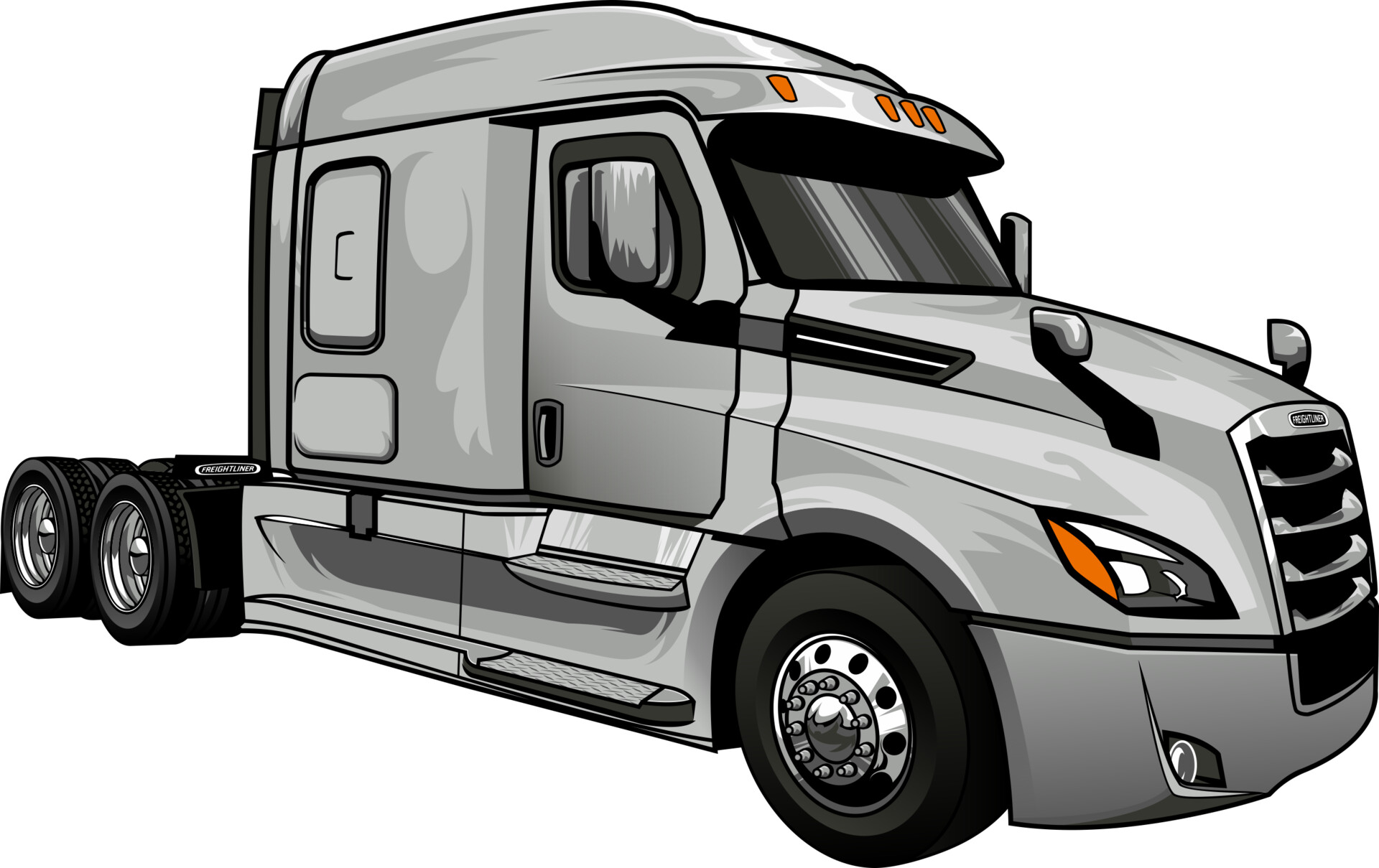 freightliner cascadia logo vector