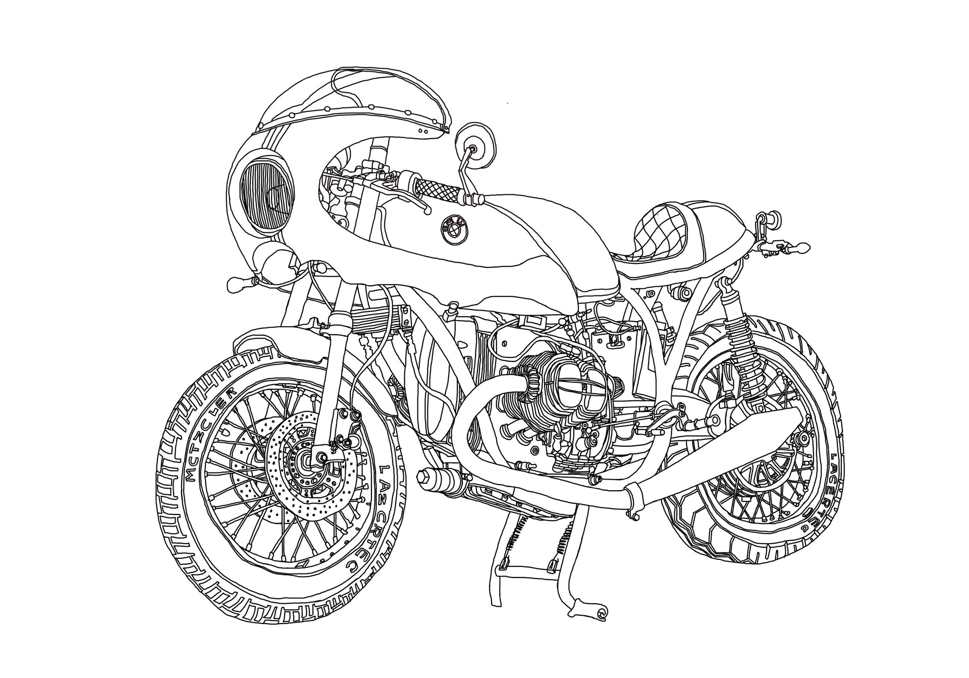 ArtStation - Line Exercise motorcycle