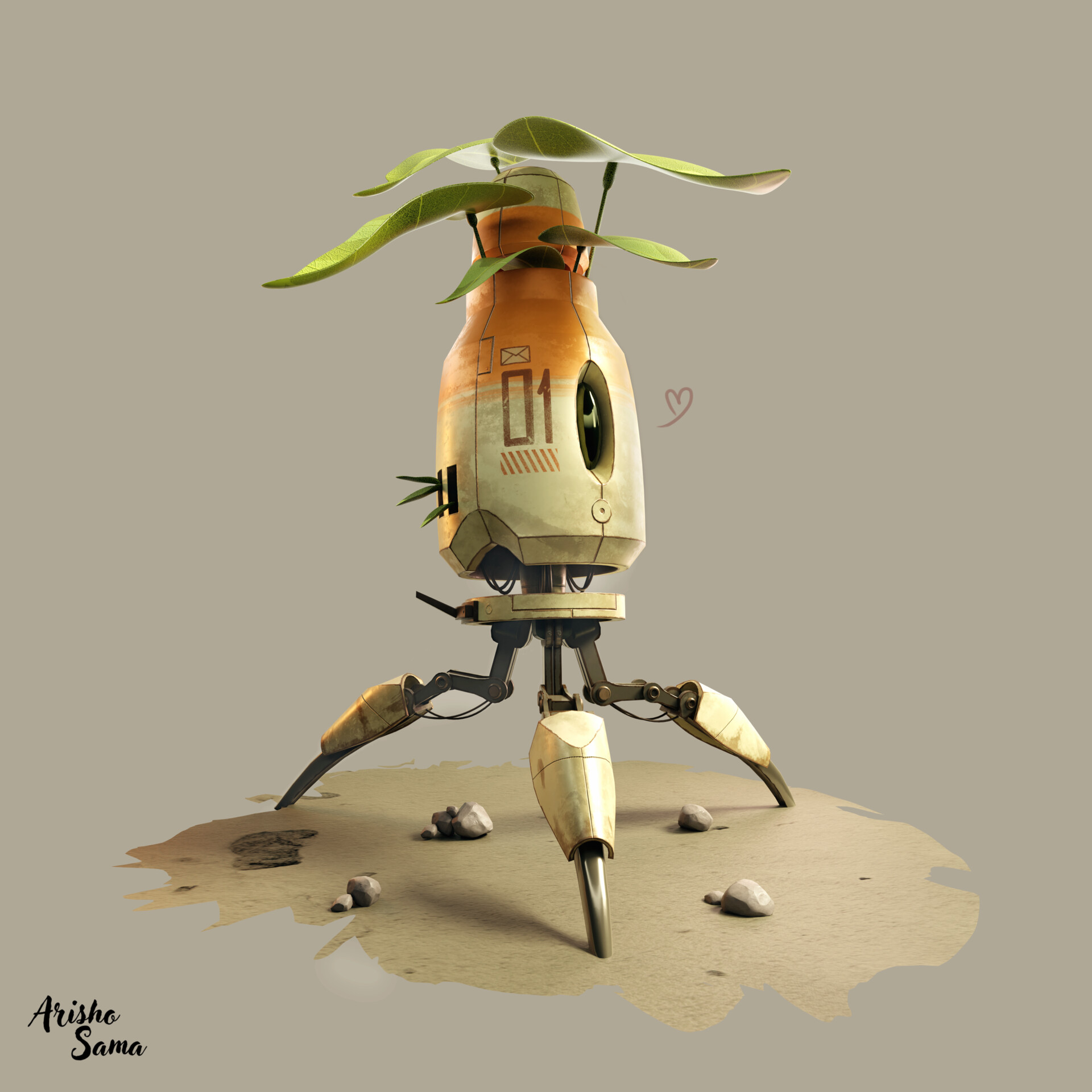 ArtStation - Mini-Robot for Your smile :)