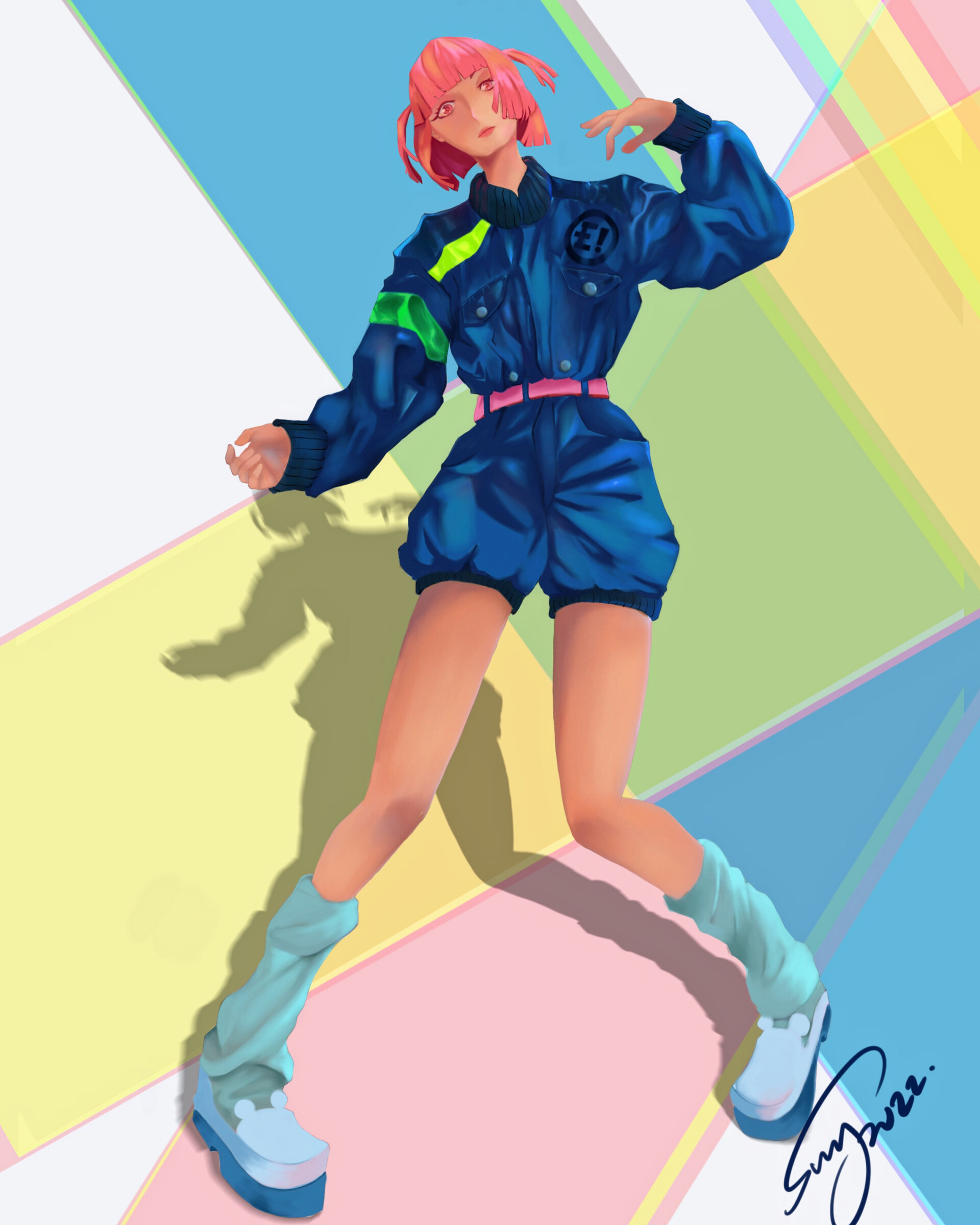 ArtStation - Short hair girl digital painting