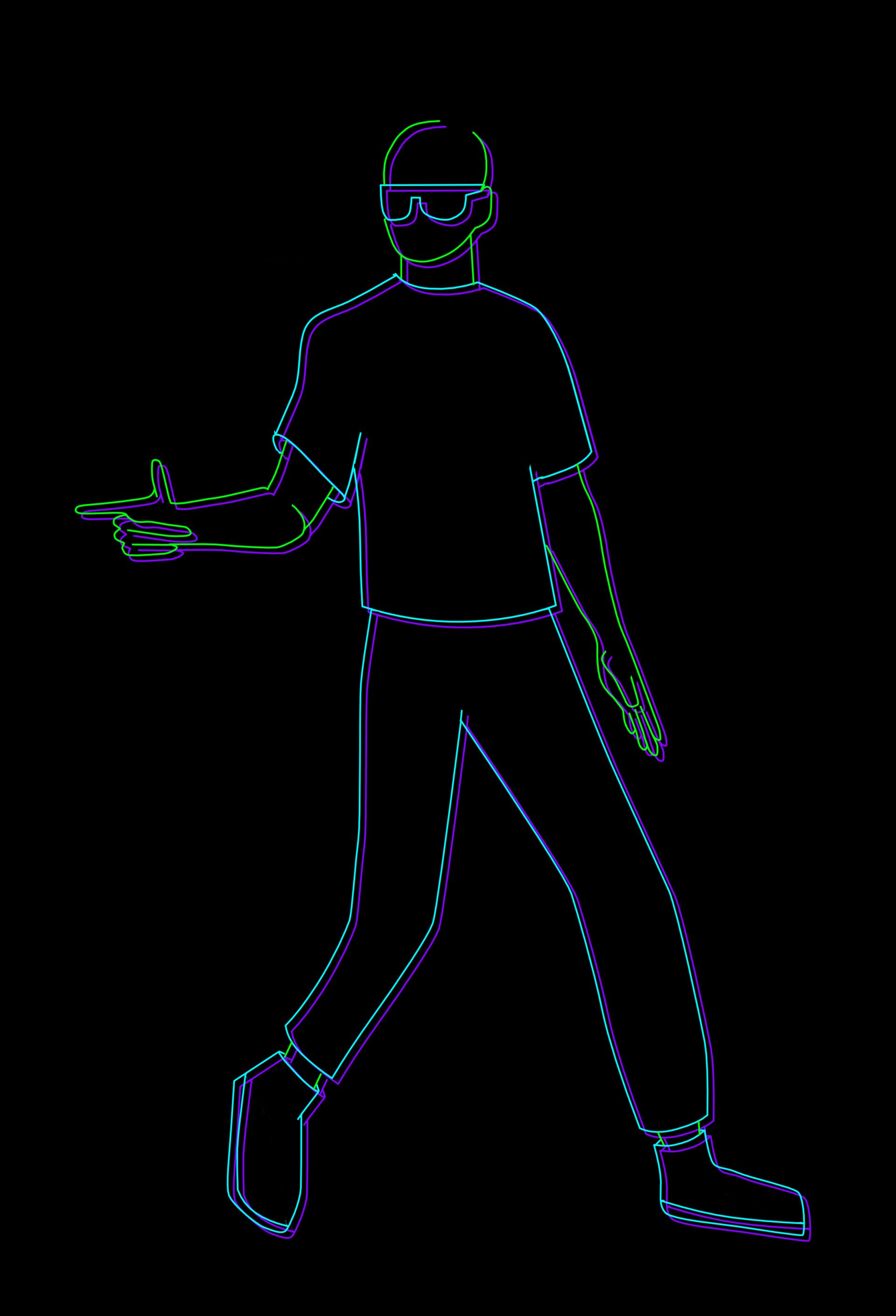 ArtStation - Неоновый человек / Neon man