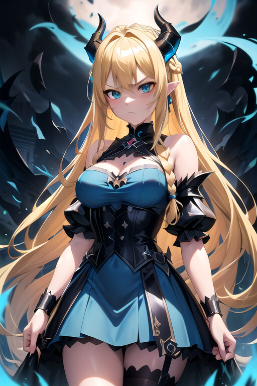 ArtStation - Character series - Blue Demon girl