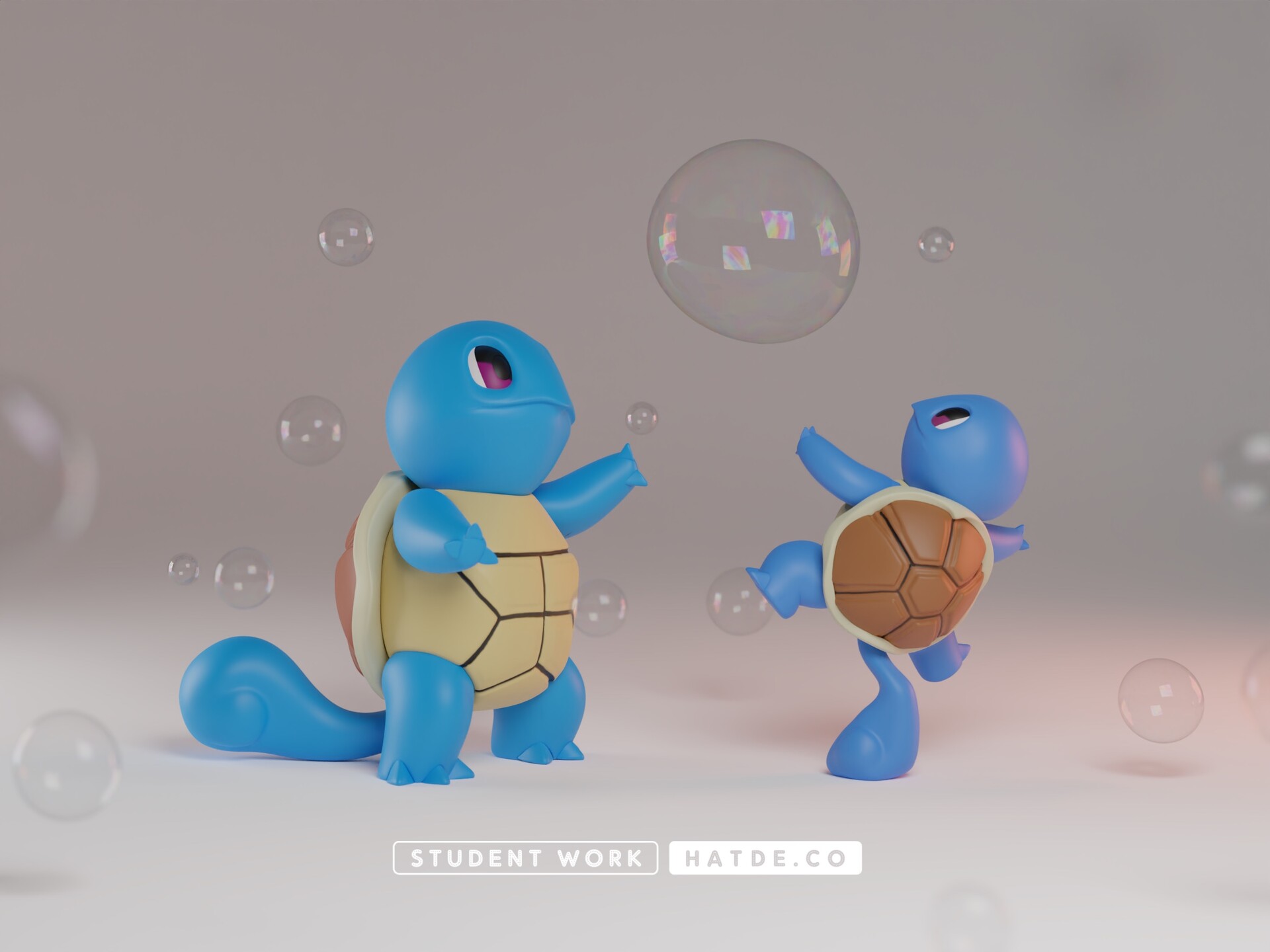 ArtStation - Pokemon Squirtle - Pokemon Fan Art - Student Work 2020