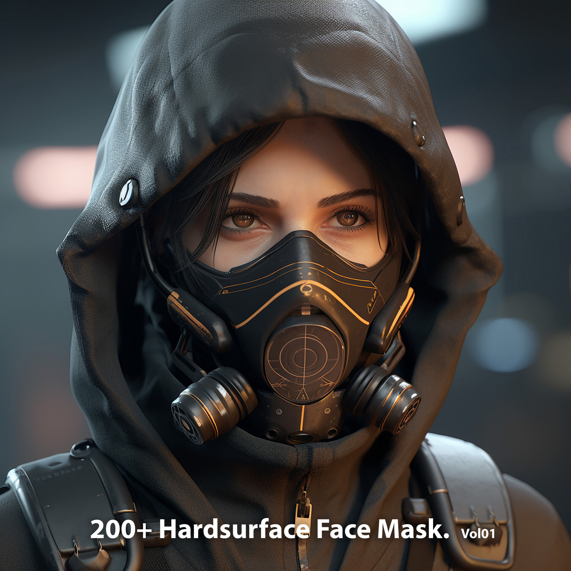 ArtStation - 210 Hardsurface Face Mask - VOL.01