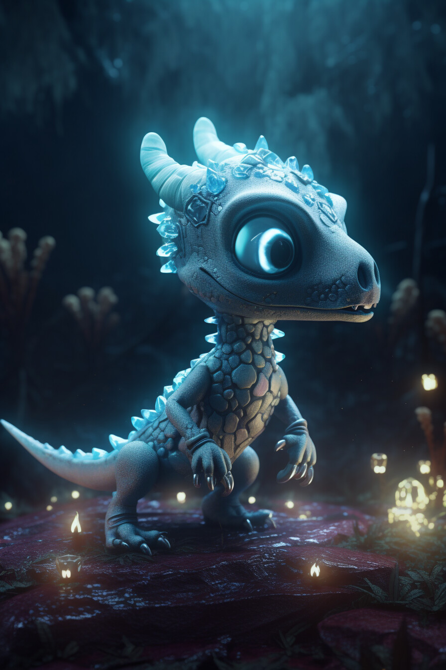 ArtStation - Luminescent baby dragon