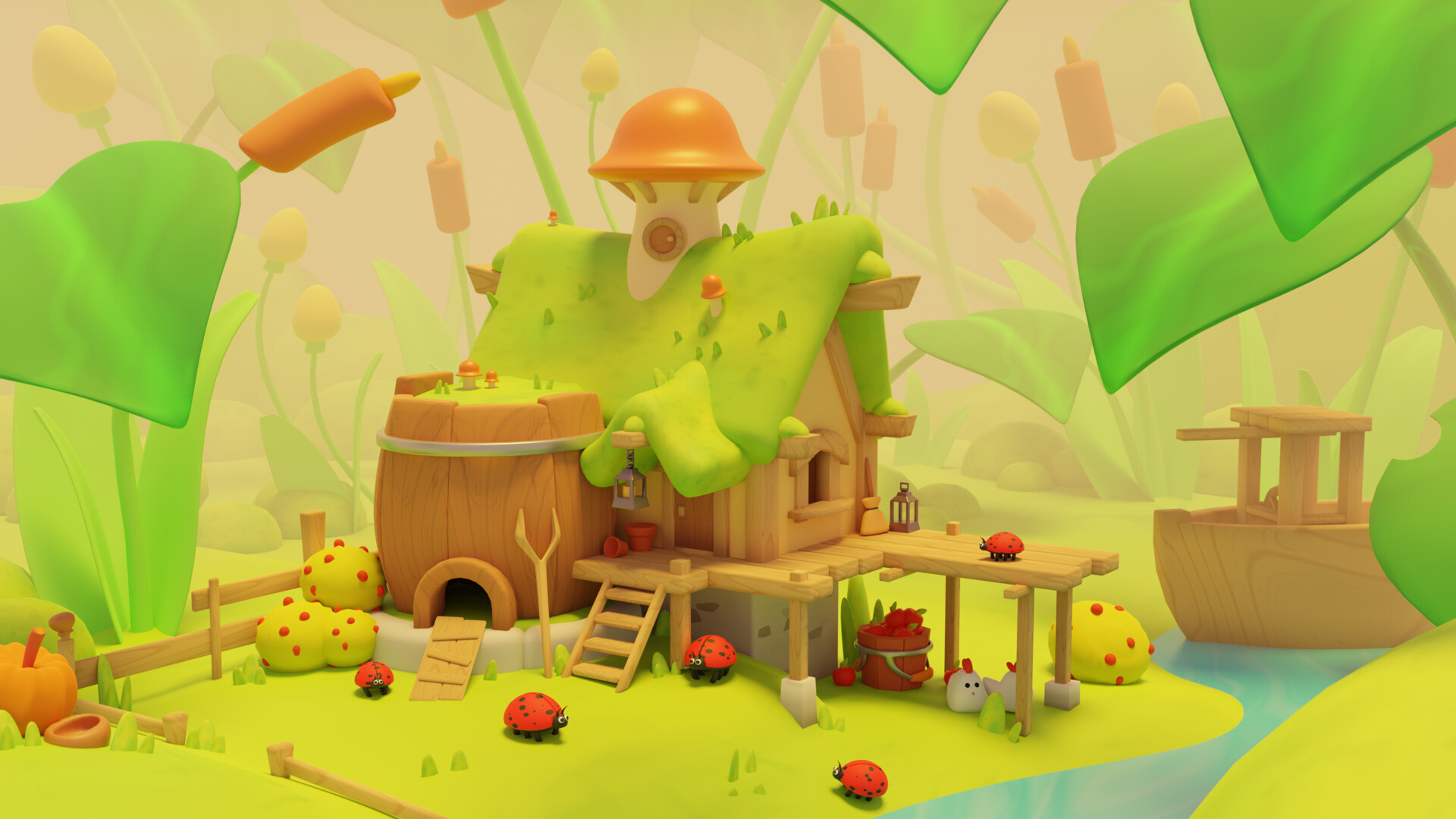 ArtStation - Stylized farm