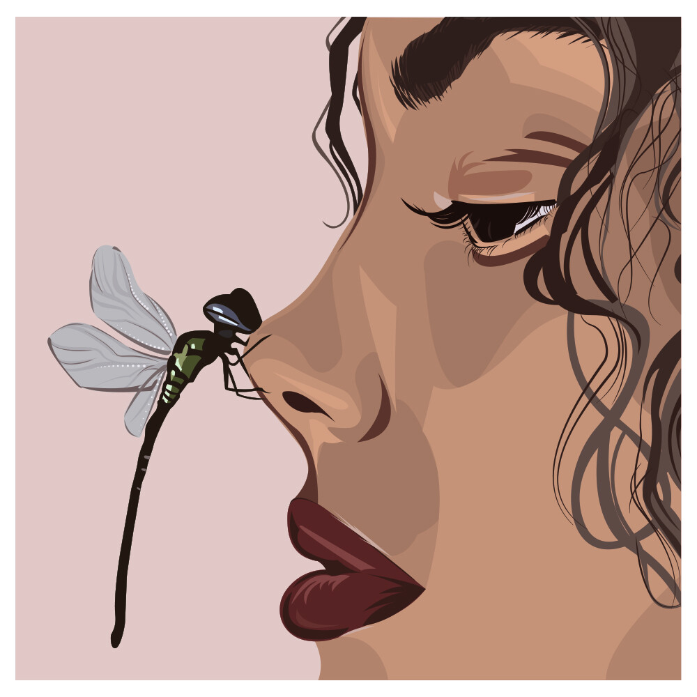 ArtStation - girl with dragonfly