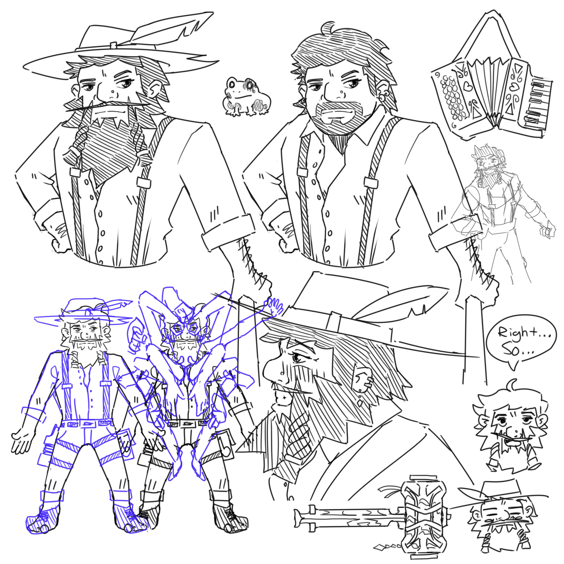 ArtStation - D&D Character Sheet Sketches