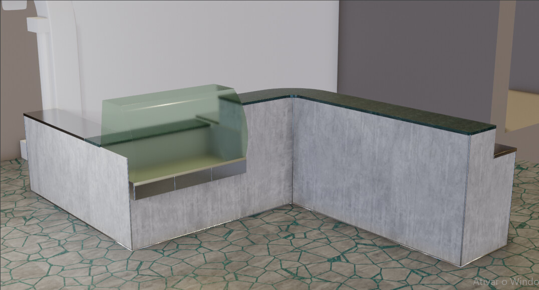 ArtStation - ArchViz for Bakery store Counter.