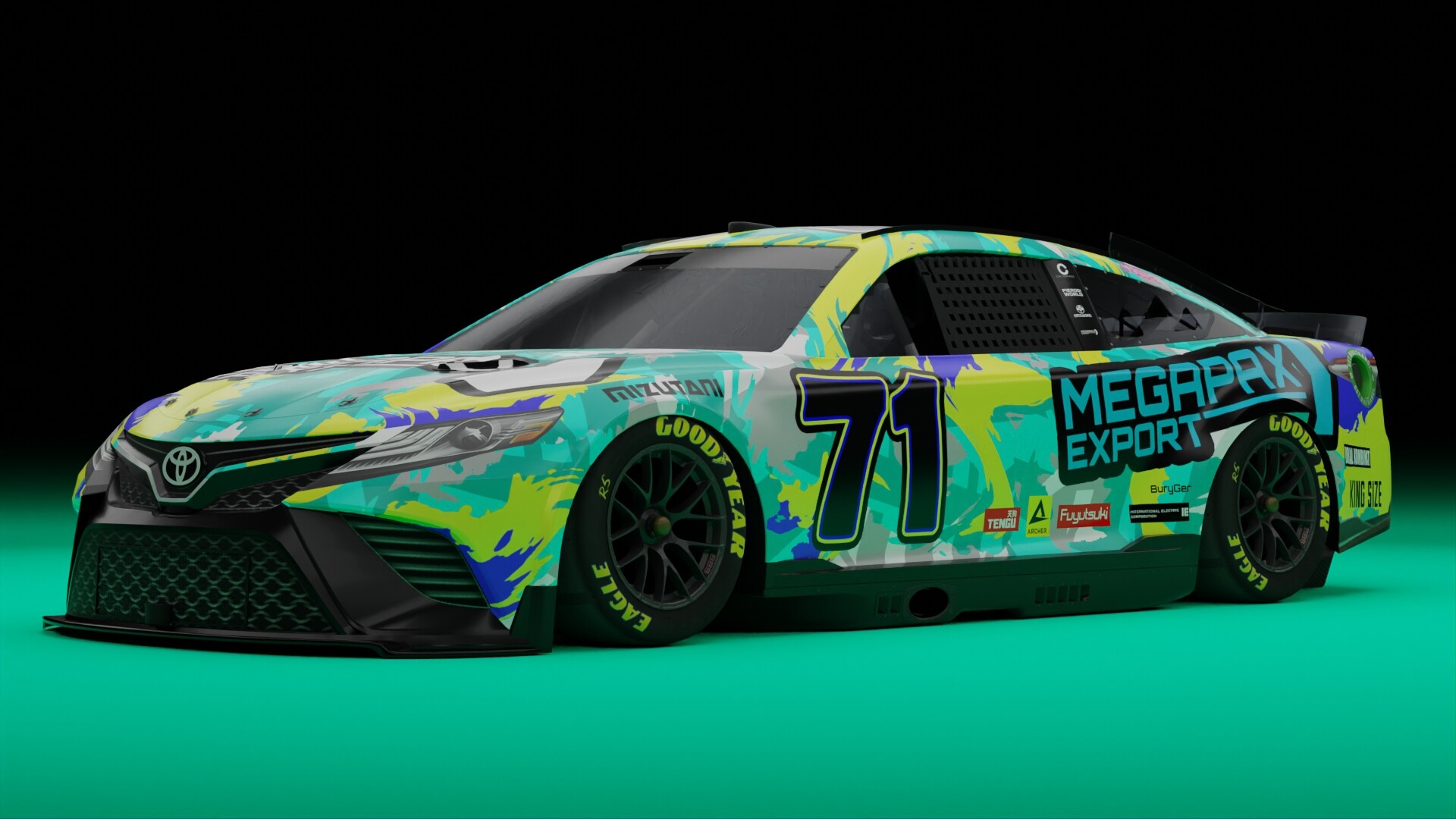 ArtStation - NASCAR Toyota Camry Megapax Export livery