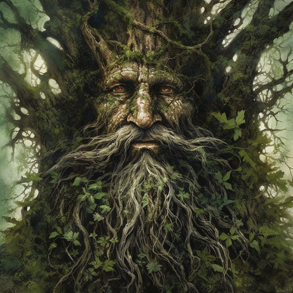 ArtStation - Human tree with beard in Ai